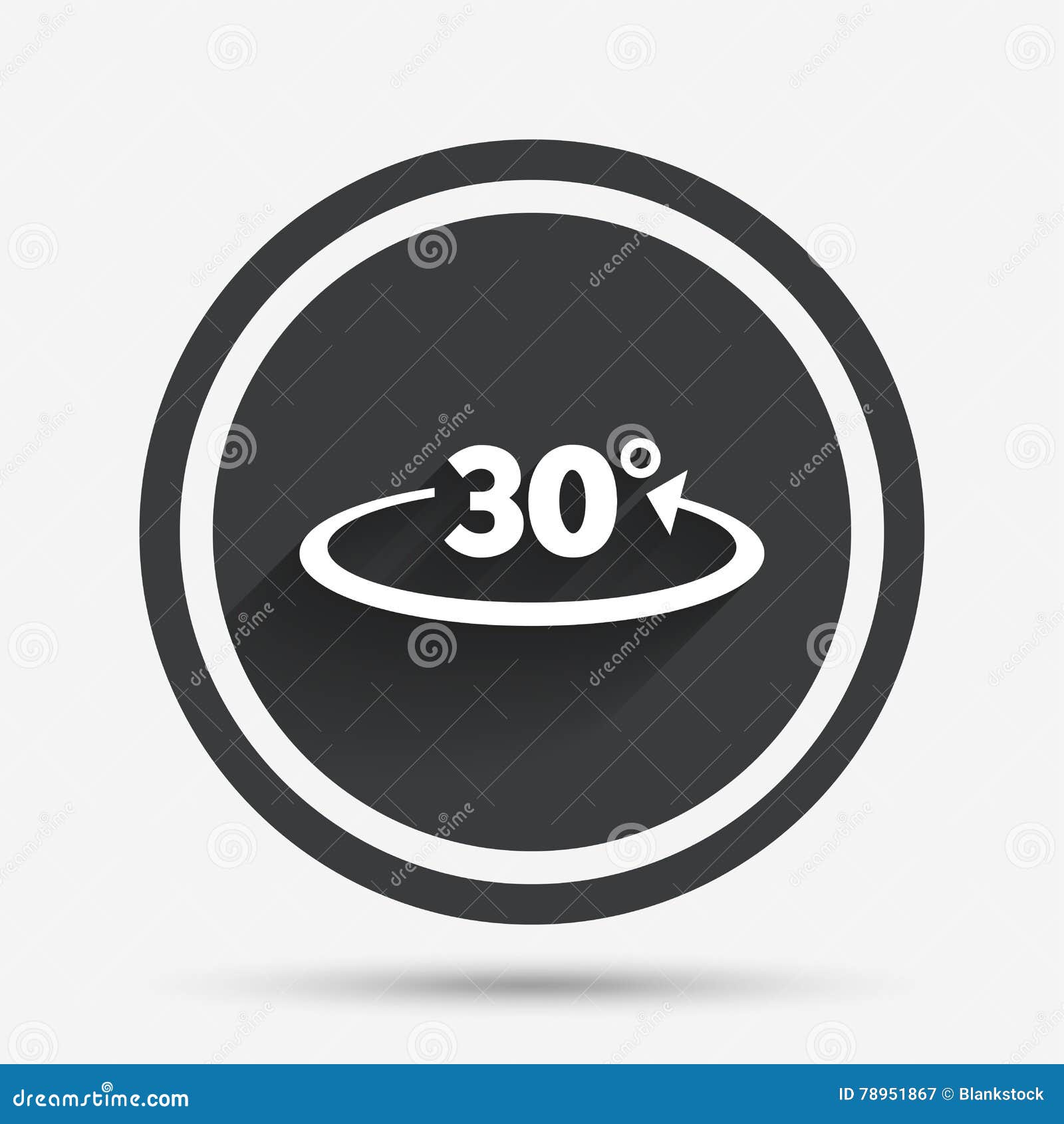 Angle 30 Degrees Sign Icon. Geometry Math Symbol Stock Vector ...