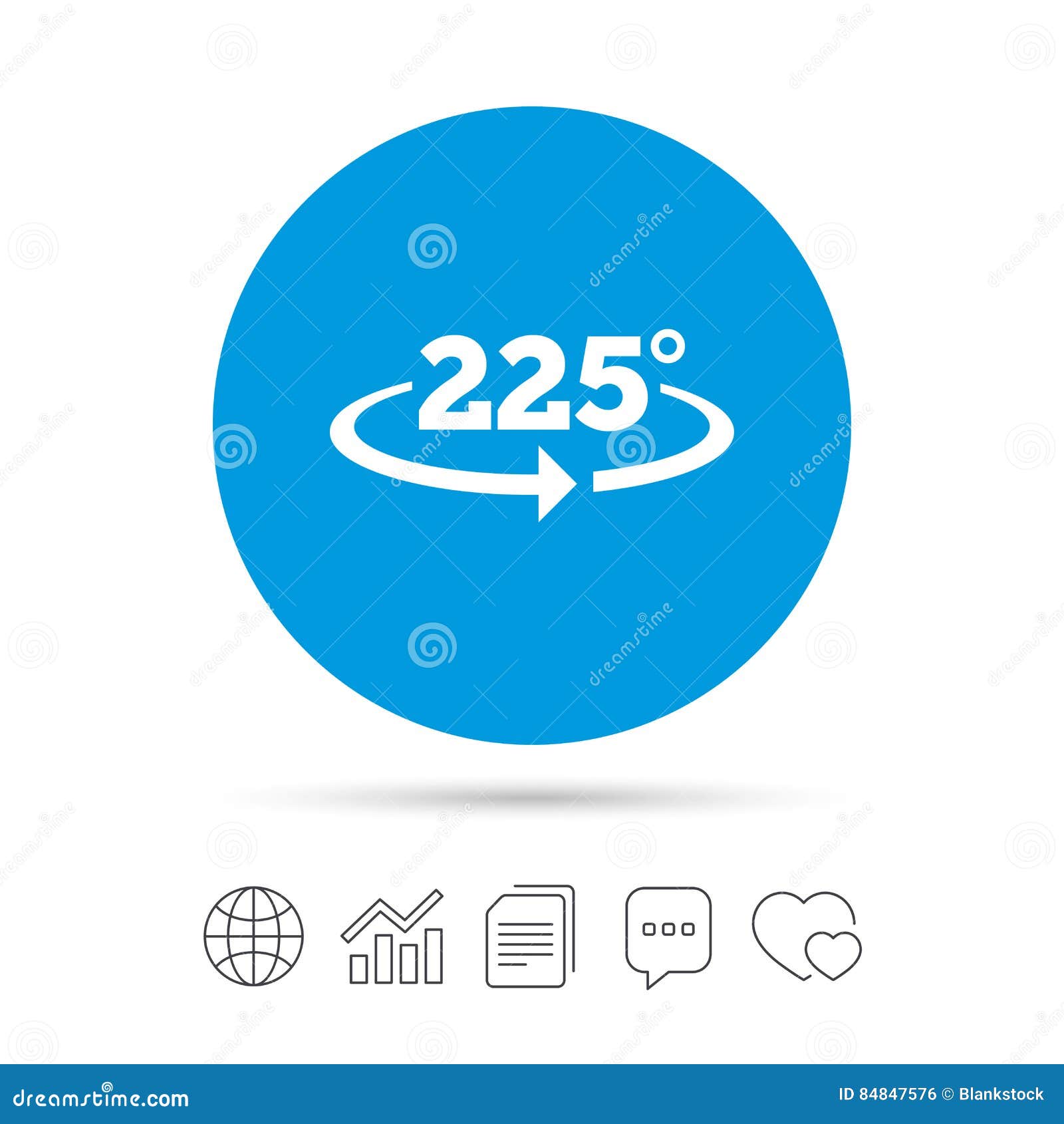 Angle 225 Degrees Sign Icon. Geometry Math Symbol Stock Vector ...