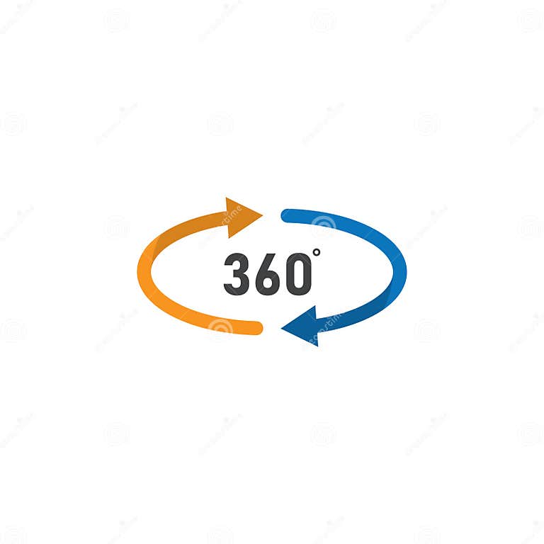 Angle 360 Degrees Sign Icon. Geometry Math Symbol Stock Illustration ...