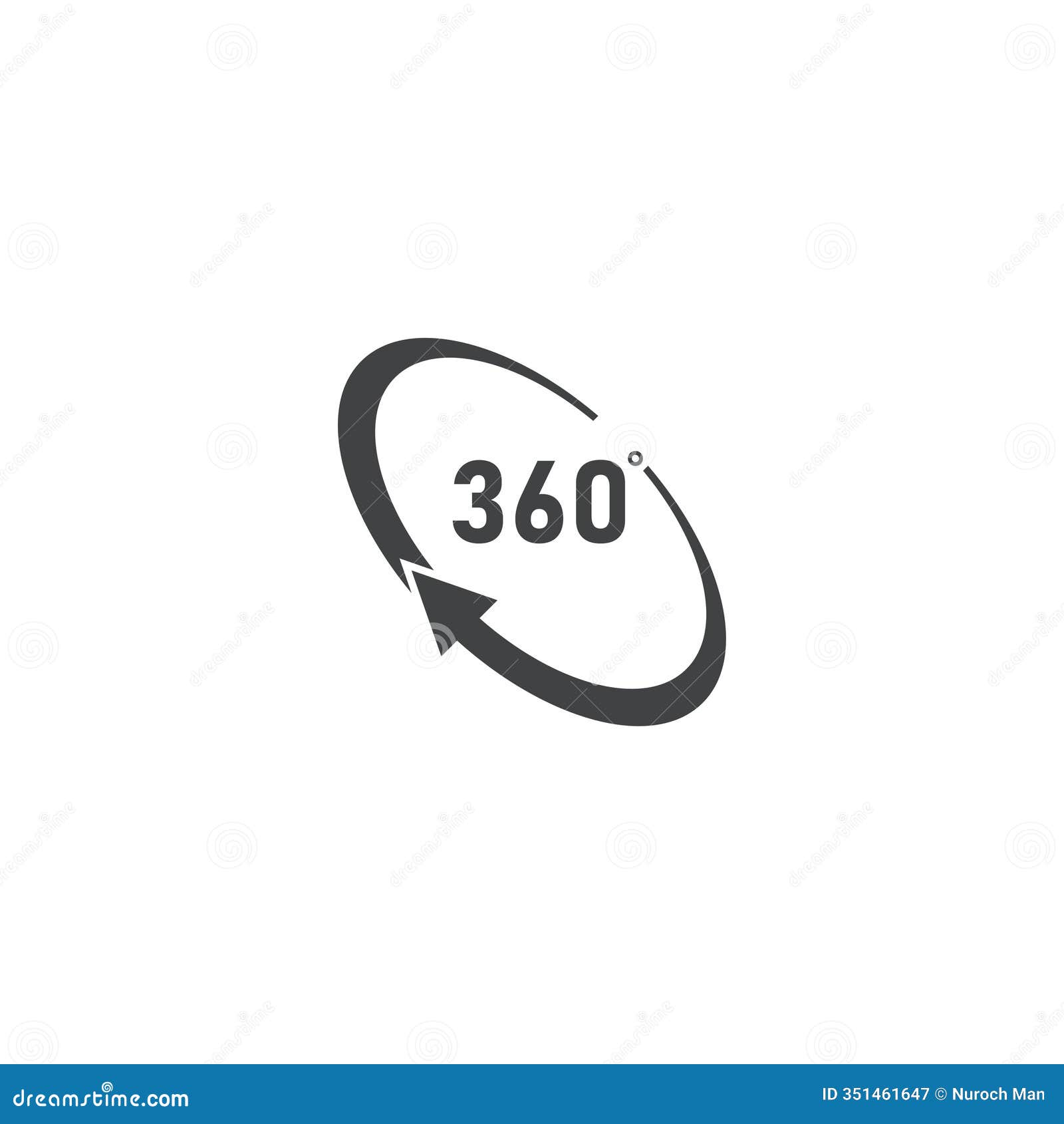 360 Degrees Sign. 3d Isometric Angle 360 Degrees View Icon On ...