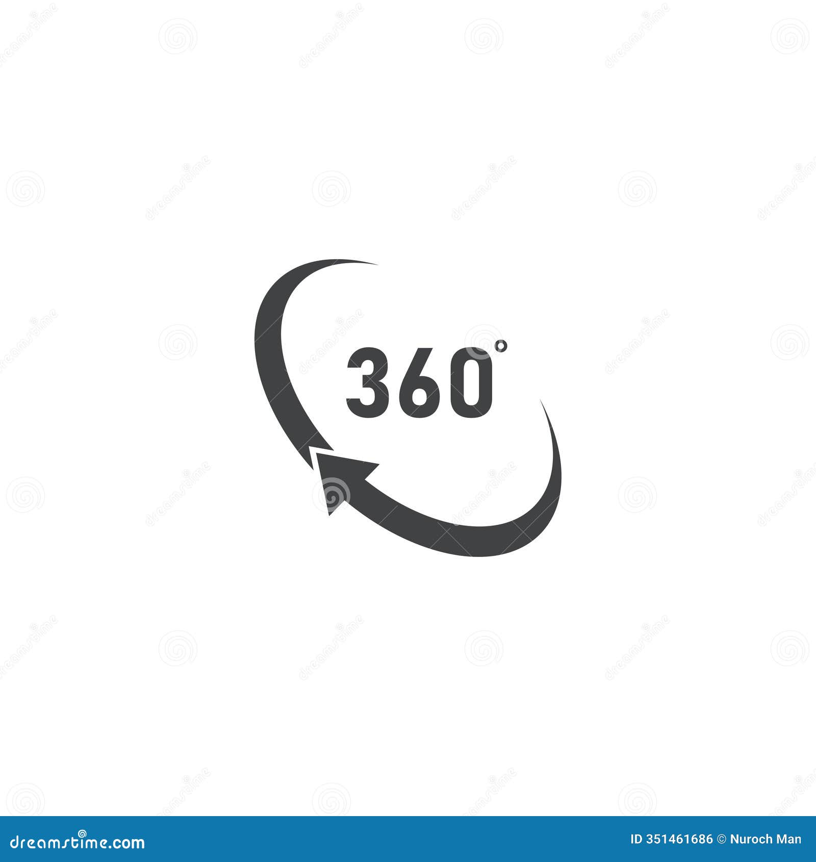 Angle 360 Degrees Sign Icon. Geometry Math Symbol Stock Illustration ...
