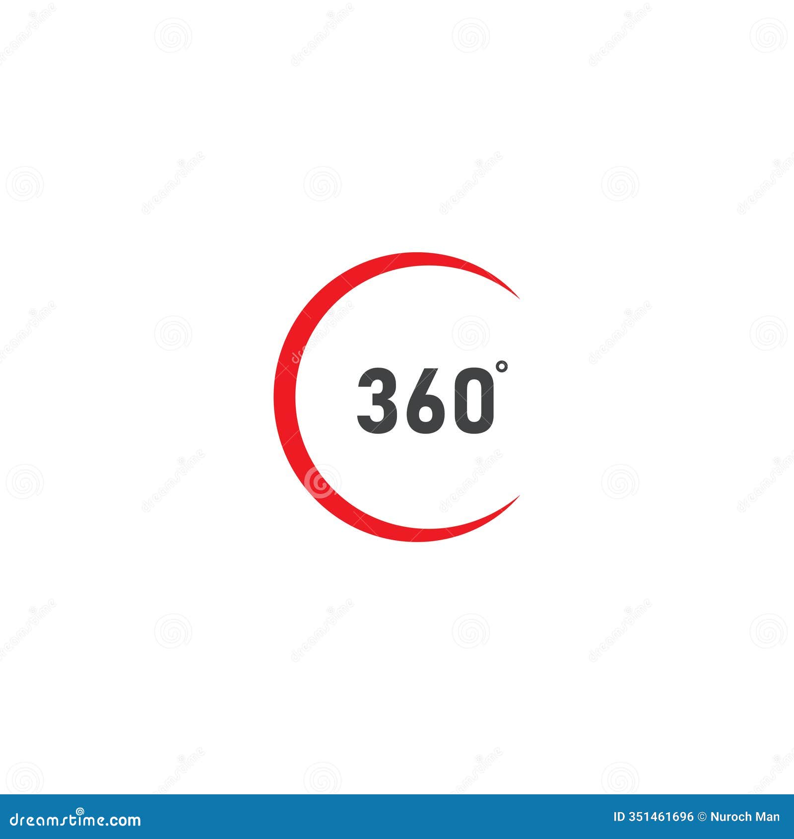Angle 360 Degrees Sign Icon. Geometry Math Symbol Stock Illustration ...