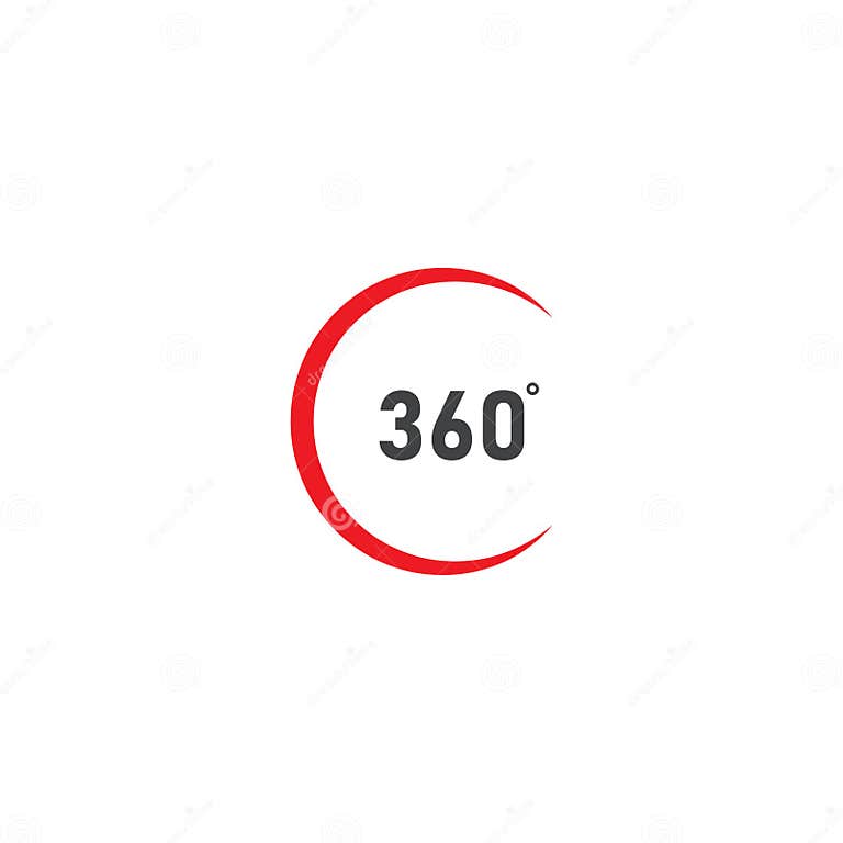 Angle 360 Degrees Sign Icon. Geometry Math Symbol Stock Illustration ...