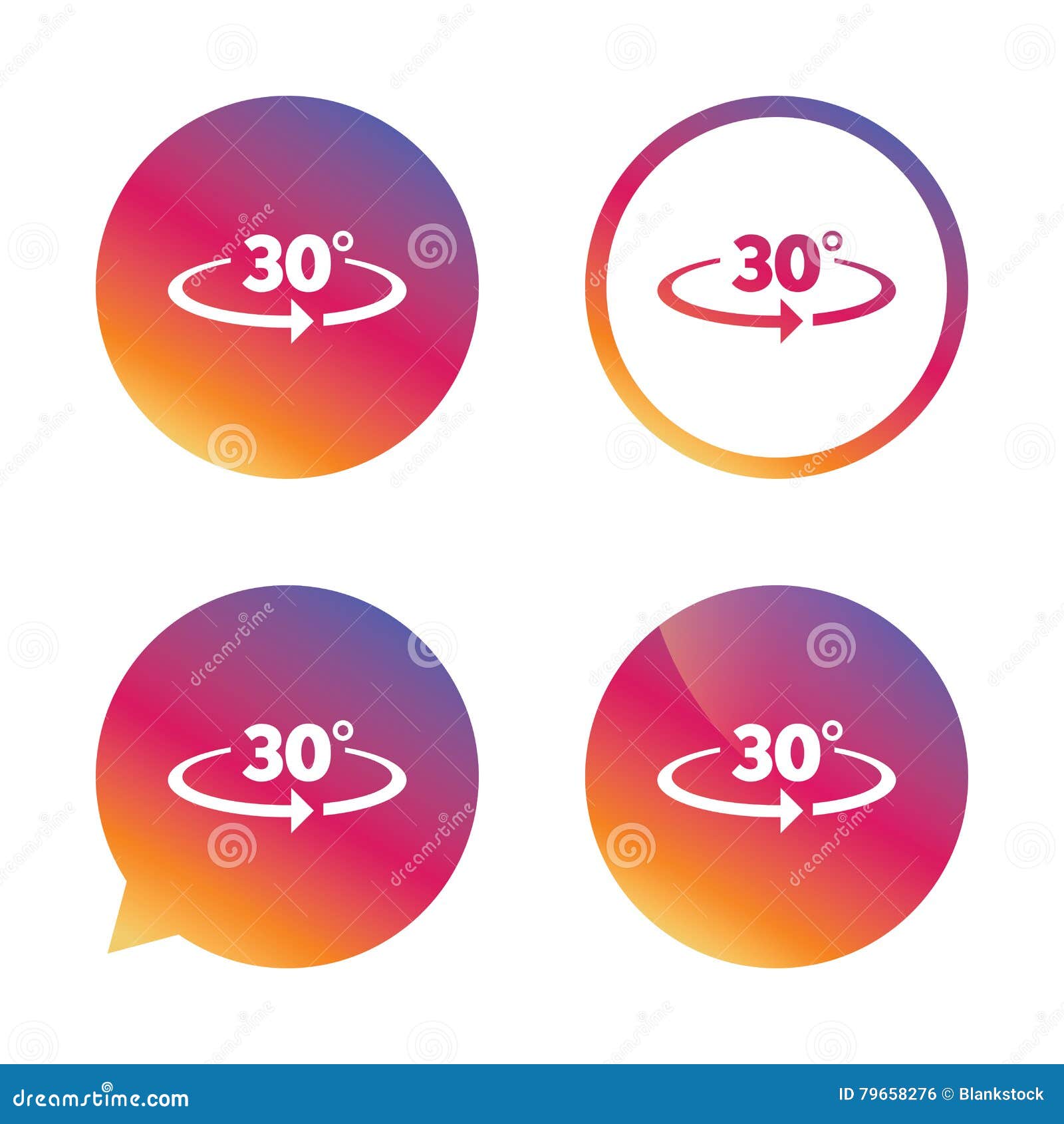 Angle 30 Degrees Sign Icon. Geometry Math Symbol Stock Vector ...