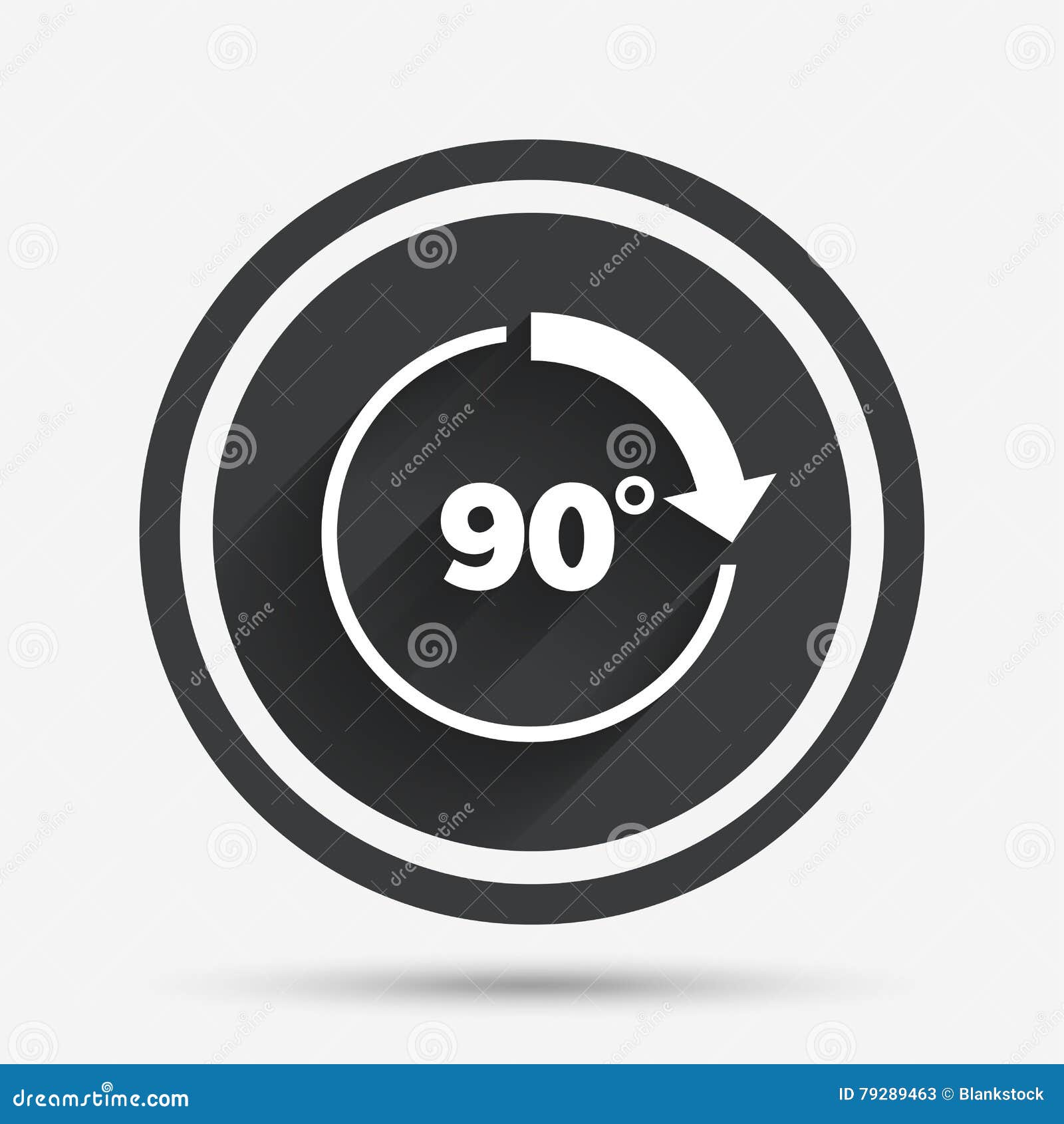 Angle 90 Degrees Sign Icon. Geometry Math Symbol Stock Vector ...