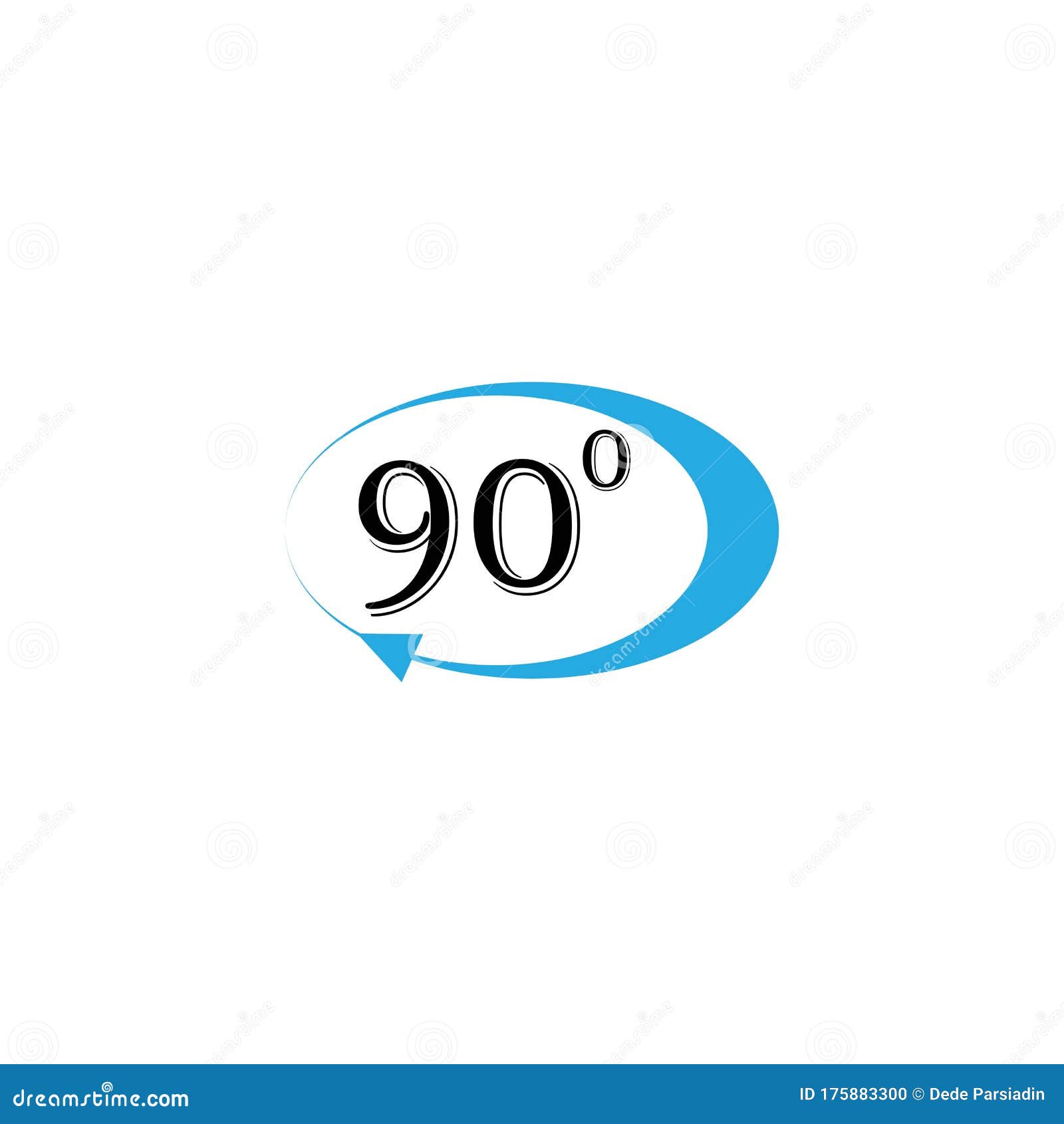 Angle 90 Degrees Sign Icon. Geometry Math Symbol. Right Angle. Classic ...