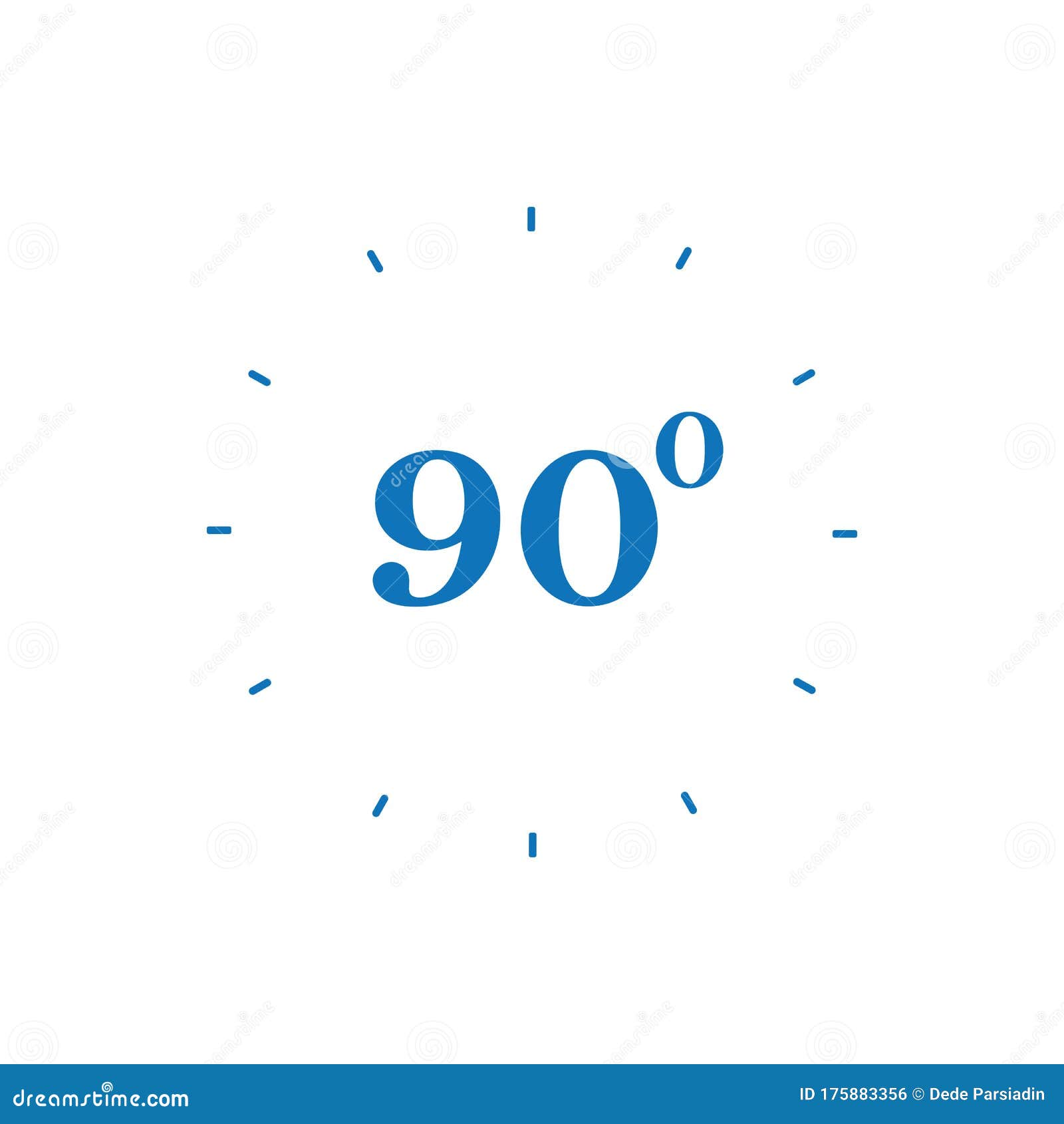 Angle 90 Degrees Sign Icon. Geometry Math Symbol. Right Angle. Classic ...
