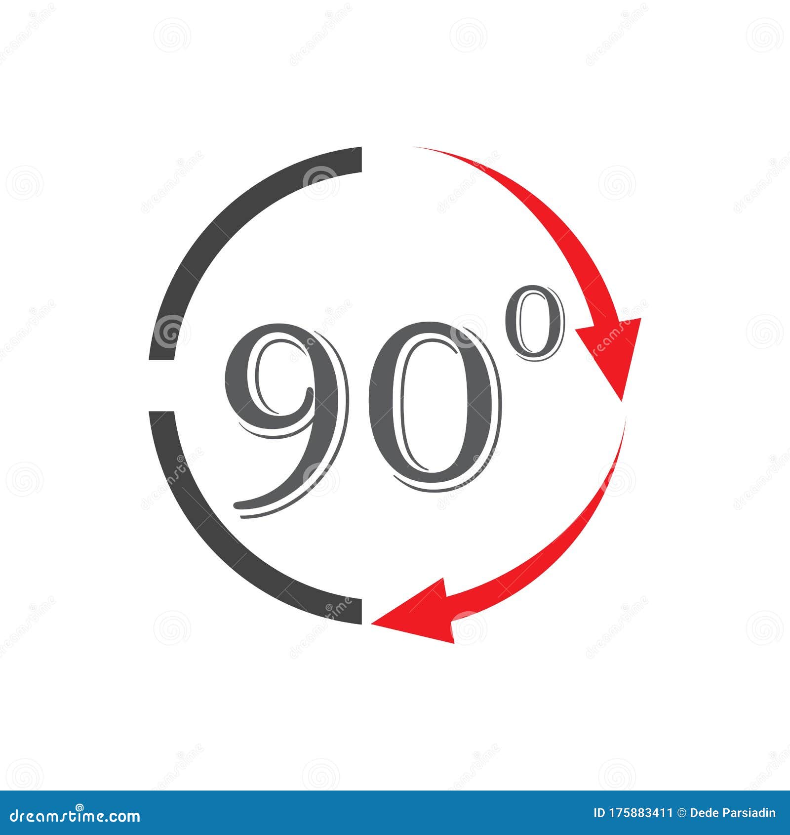 Angle 90 Degrees Sign Icon. Geometry Math Symbol. Right Angle. Classic ...