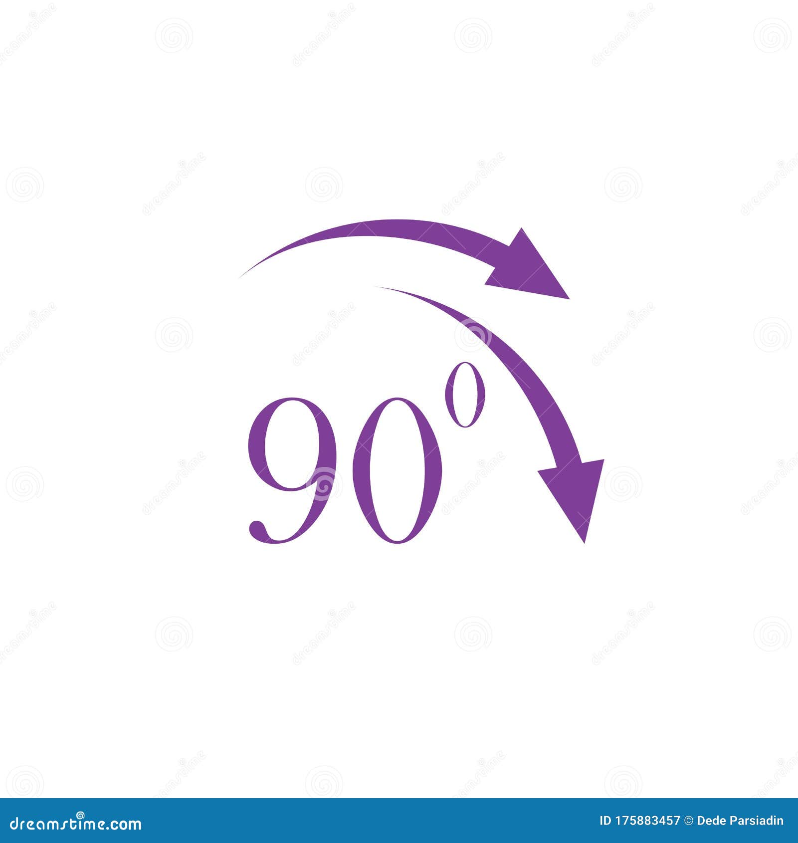 Angle 90 Degrees Sign Icon. Geometry Math Symbol. Right Angle. Classic ...