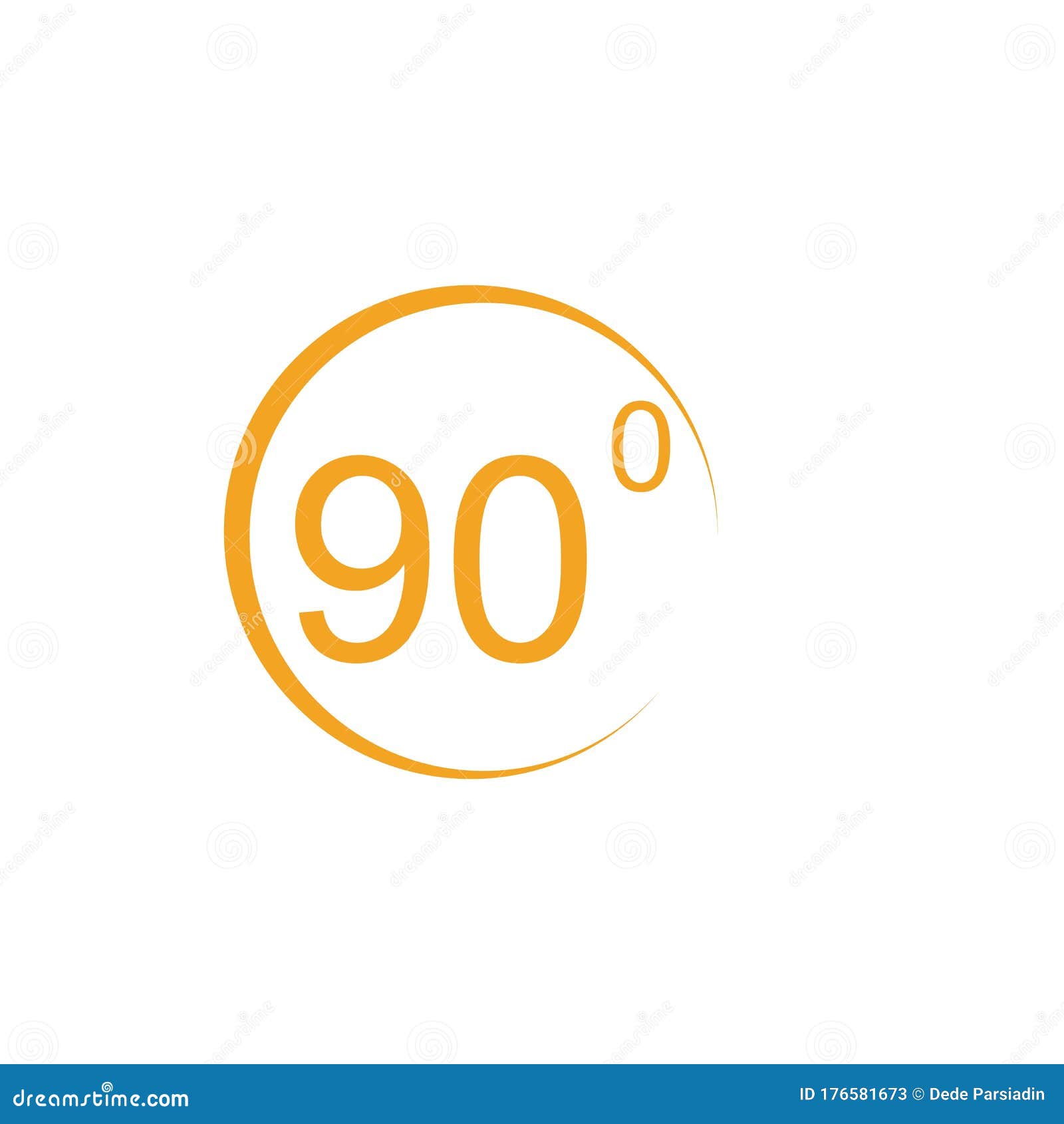 Angle 90 Degrees Sign Icon. Geometry Math Symbol. Right Angle. Classic ...
