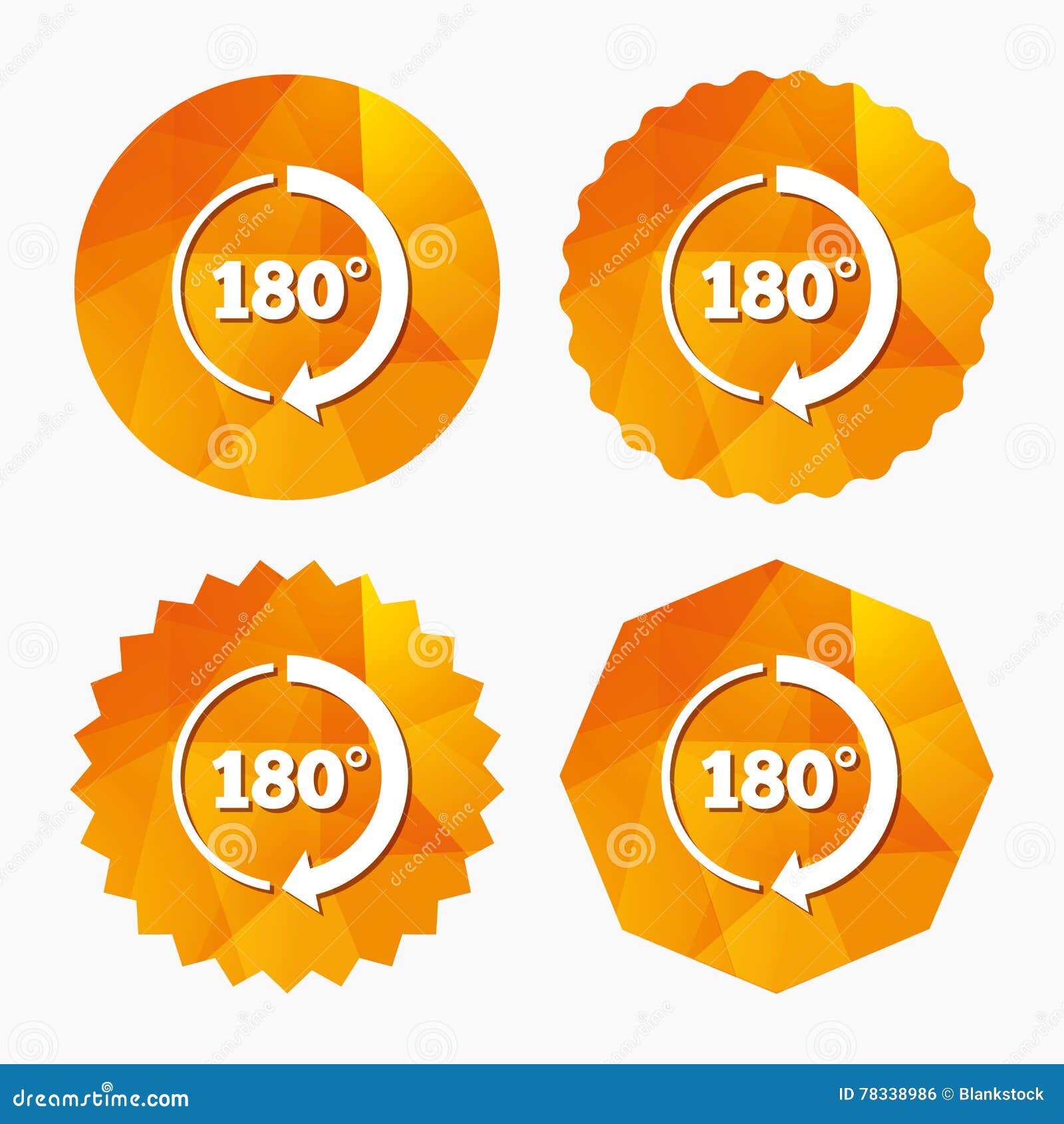 Angle 180 Degrees Sign Icon. Geometry Math Symbol Stock Vector ...