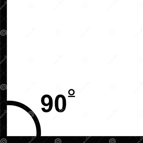 Angle 90 degrees stock vector. Illustration of icon - 325732519