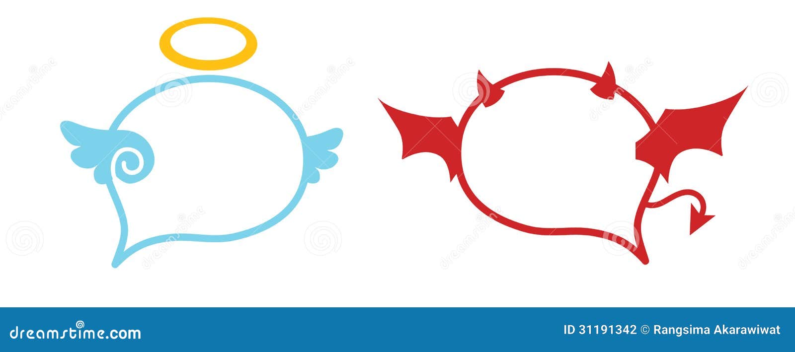 Angle - Devil Speech Balloon Stock Illustration - Illustration of grey ...