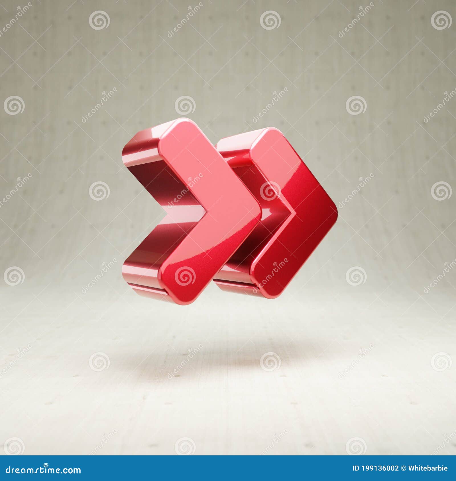 Angle Double Right Icon. Red Glossy Metallic Angle Double Right Symbol ...