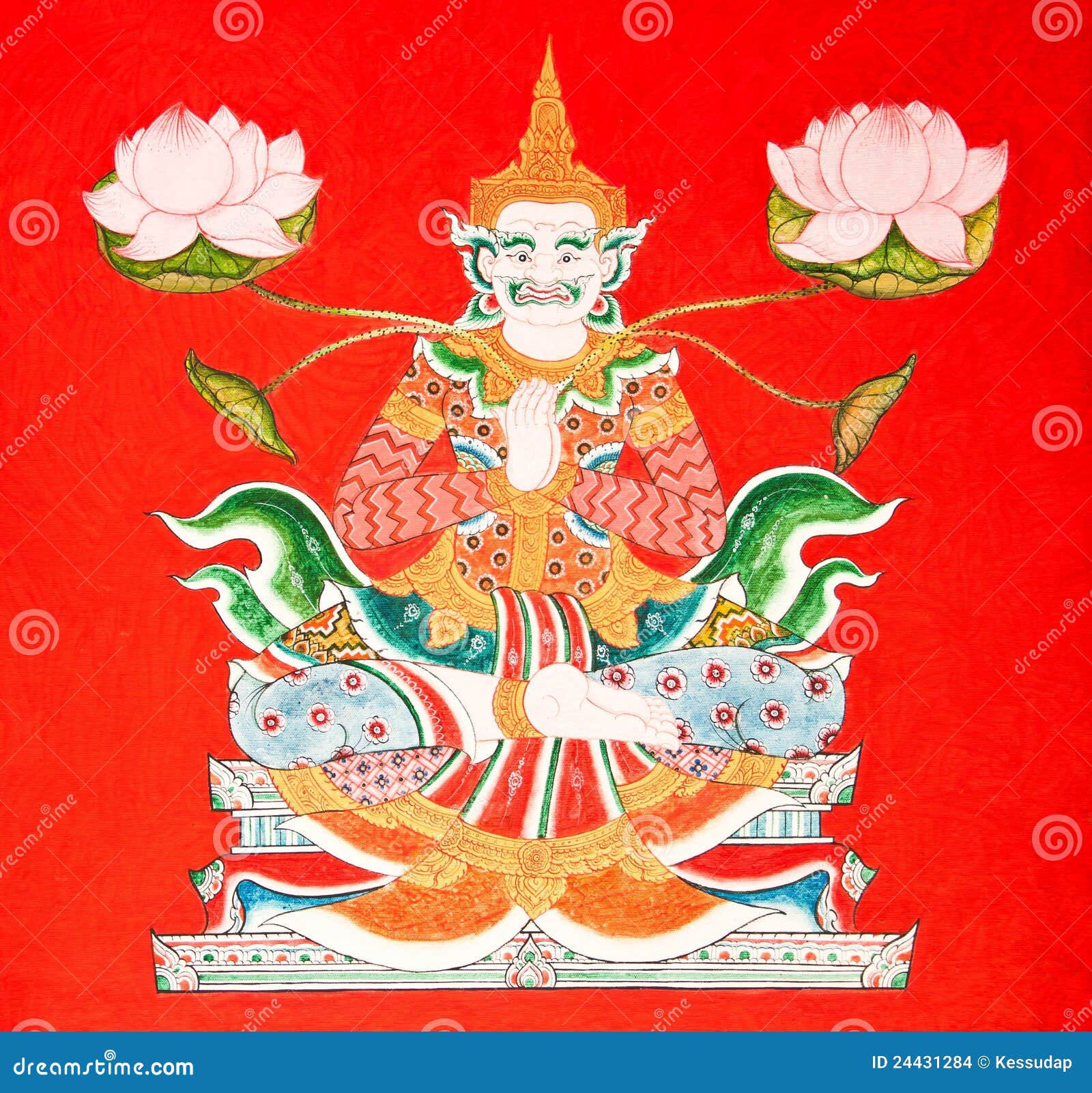 Angle Drawing In Thai Style Royalty-Free Stock Image | CartoonDealer ...