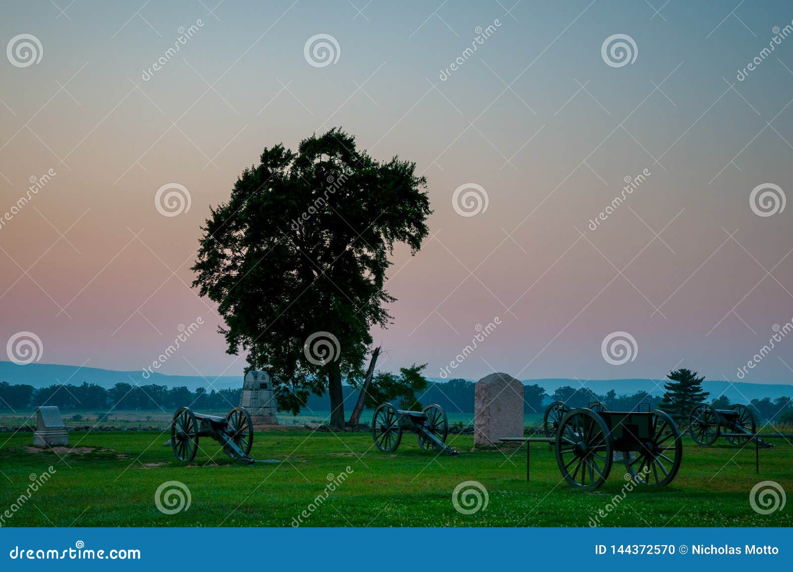 The Angle at Dusk stock photo. Image of battle, confederate - 144372570
