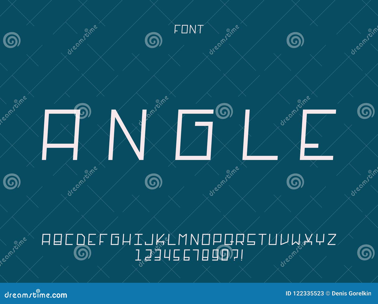 Angle Font. Vector Alphabet Stock Vector - Illustration of logo ...