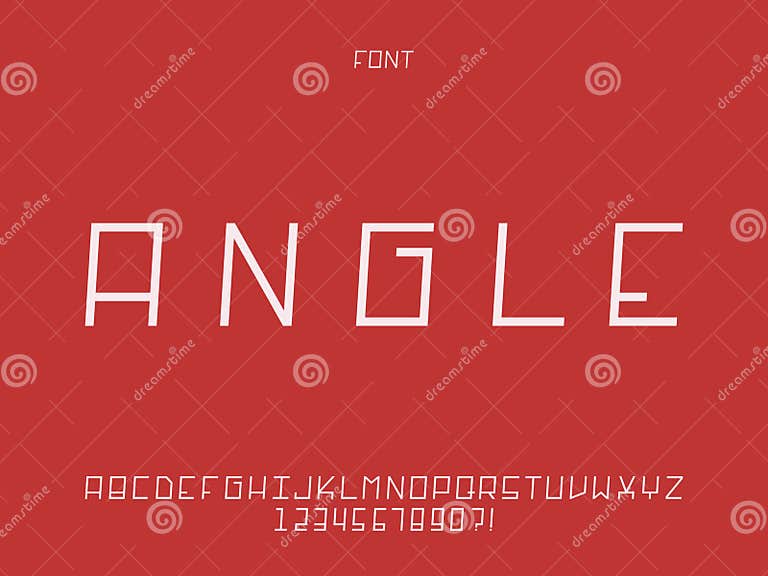 Angle Font. Vector Alphabet Stock Vector - Illustration of strong, text ...