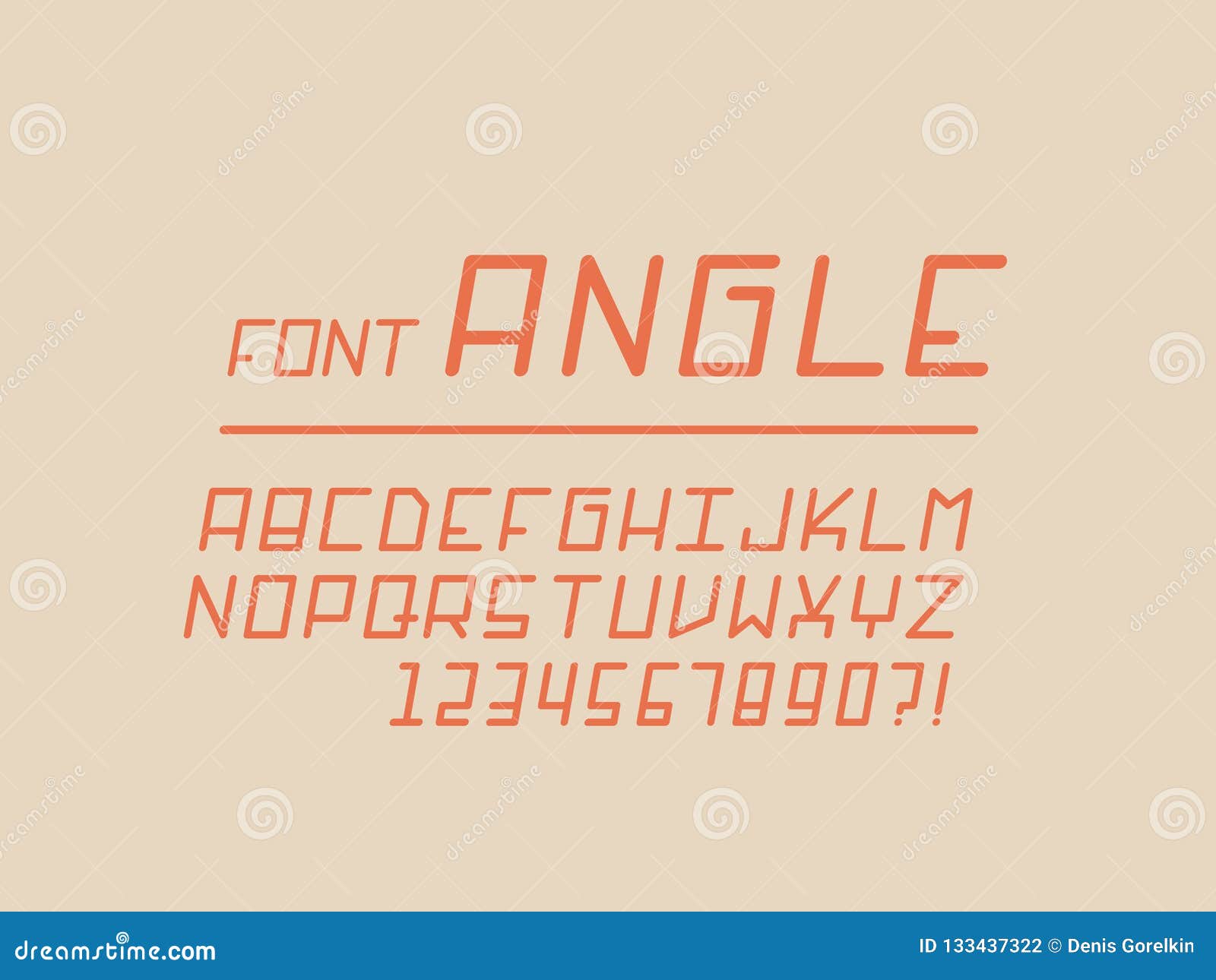 Angle Font. Vector Alphabet Stock Vector - Illustration of display ...