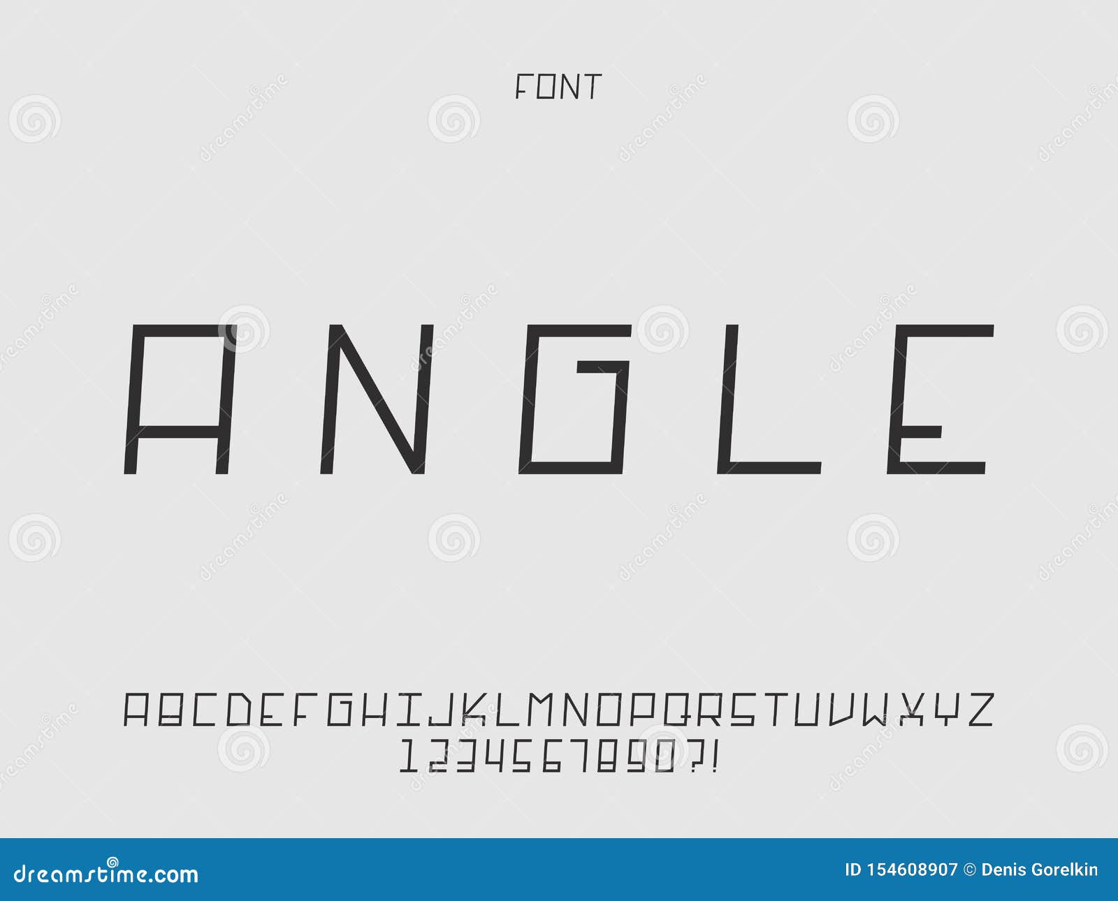 Angle Font. Vector Alphabet Stock Vector - Illustration of modern ...