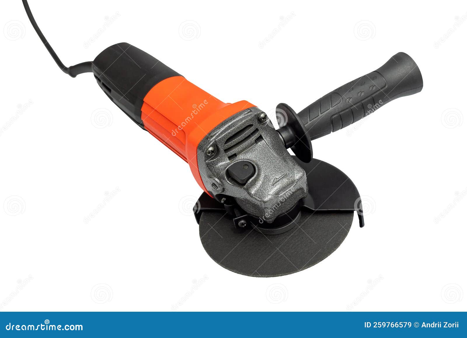 Angle Grinder with Abrasive Disk Isolated on a White Background Stock ...