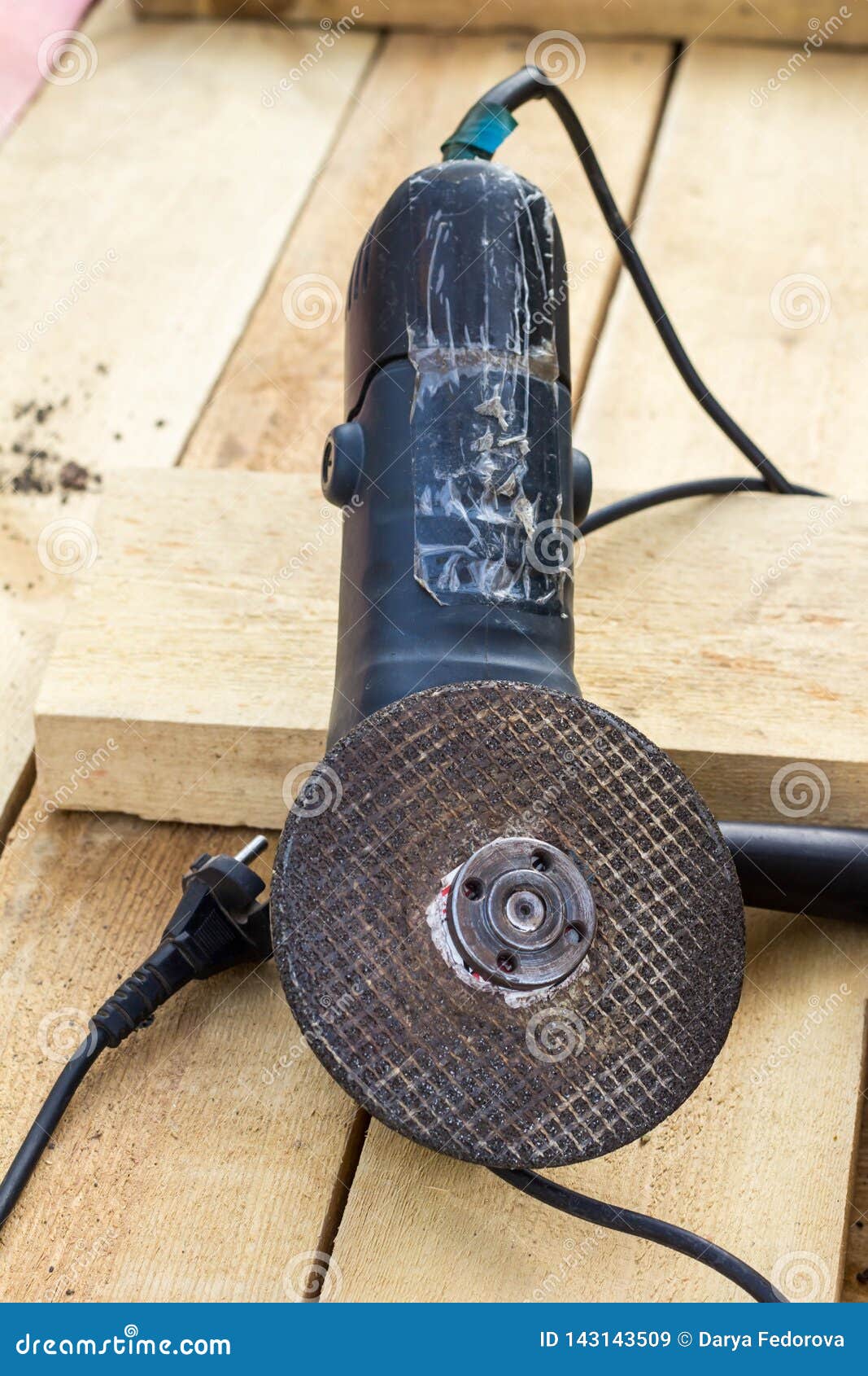 Angle Grinder is on the Background of Construction Stock Image - Image ...