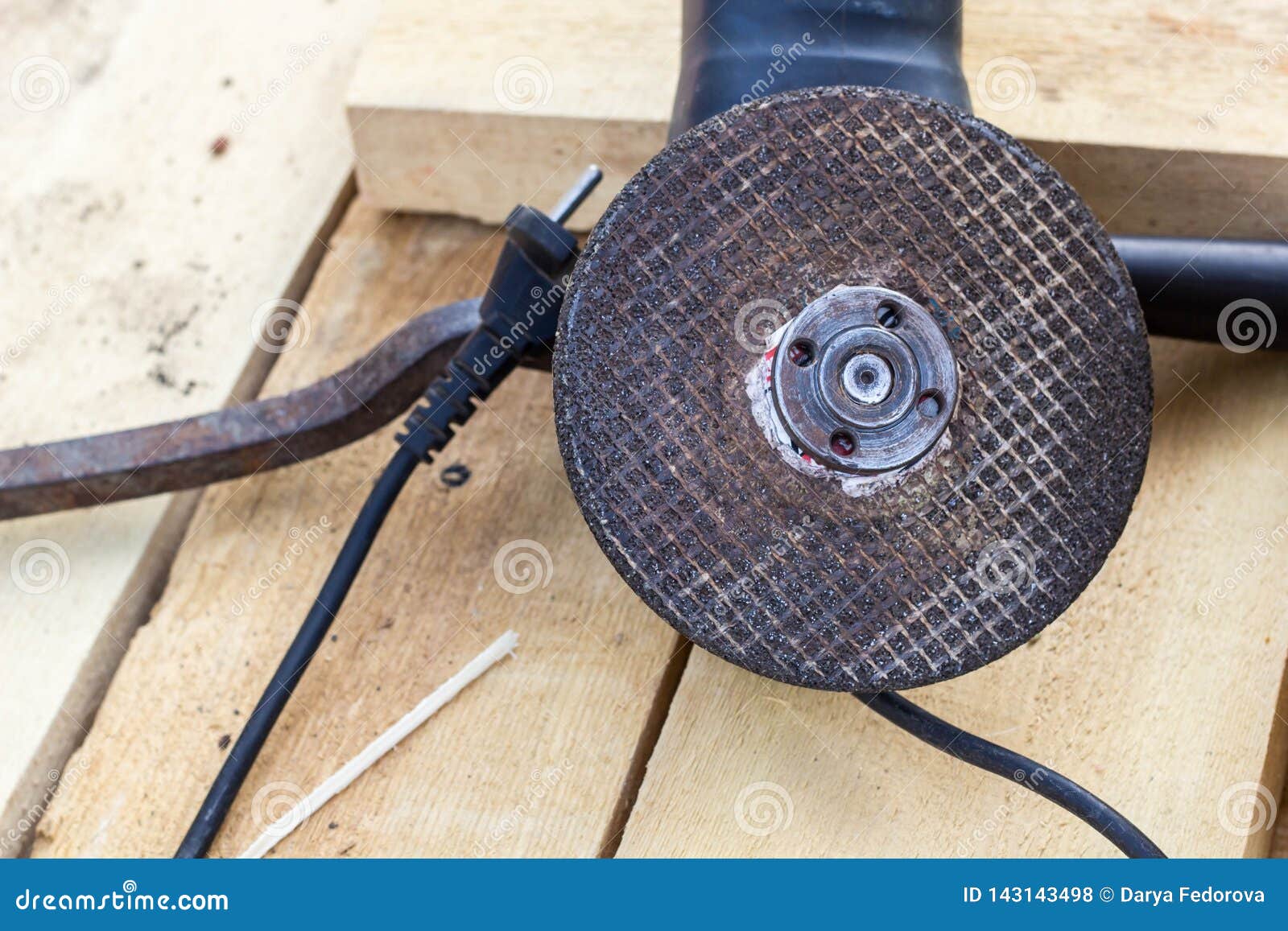 Angle Grinder is on the Background of Construction Stock Photo - Image ...