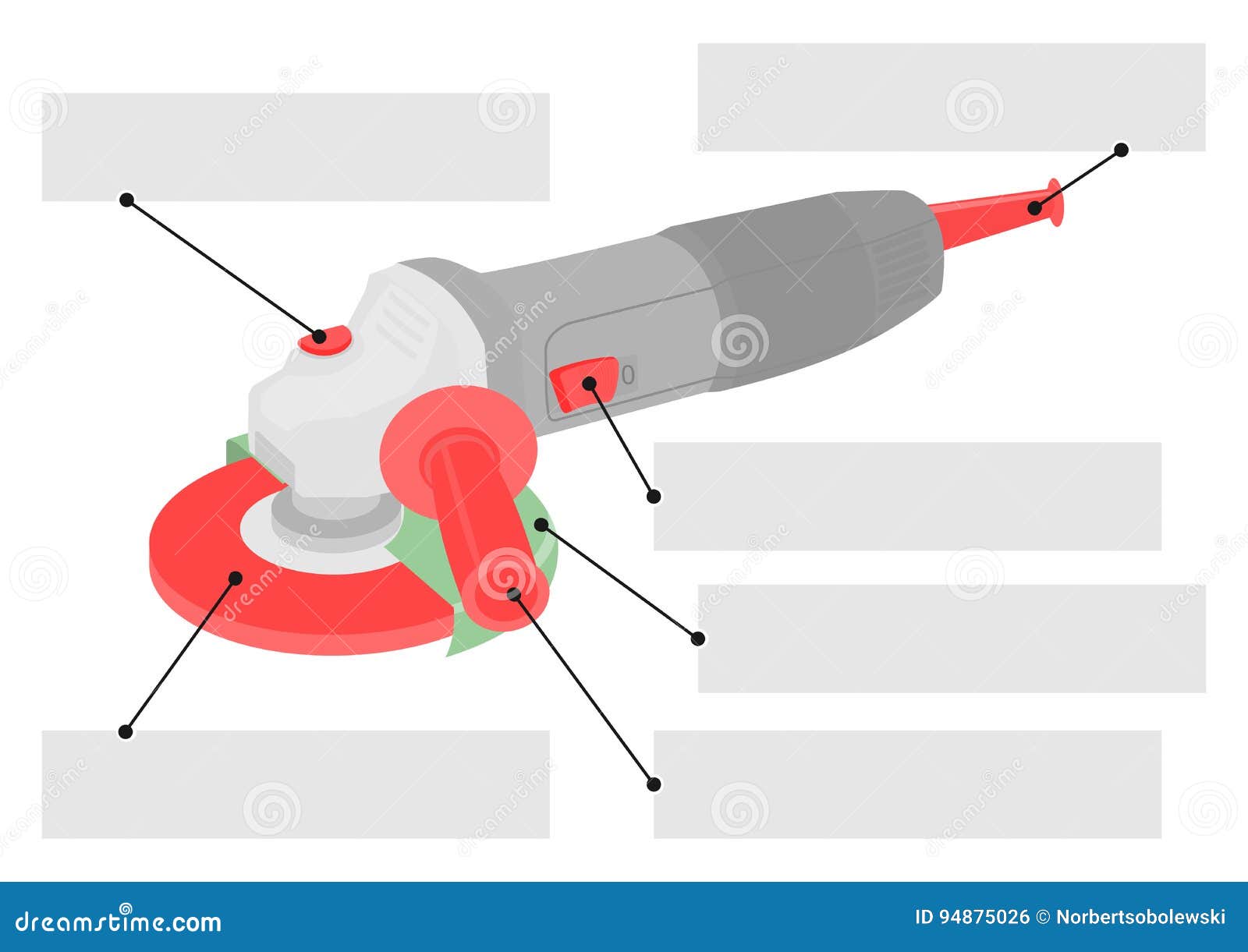 Angle grinder stock vector. Illustration of grinder, equipment - 94875026