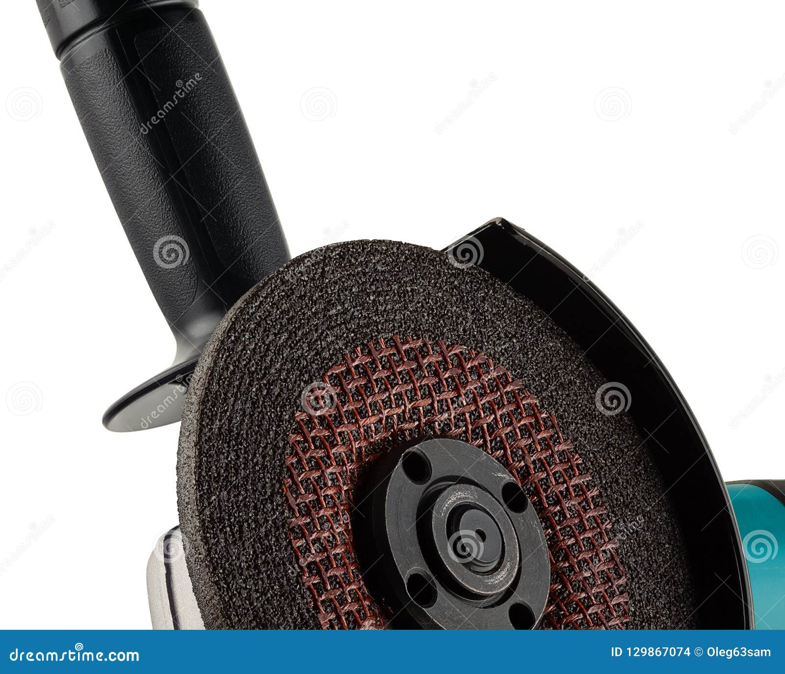 Angle Grinder and Grinding Wheel on White Background Stock Photo ...