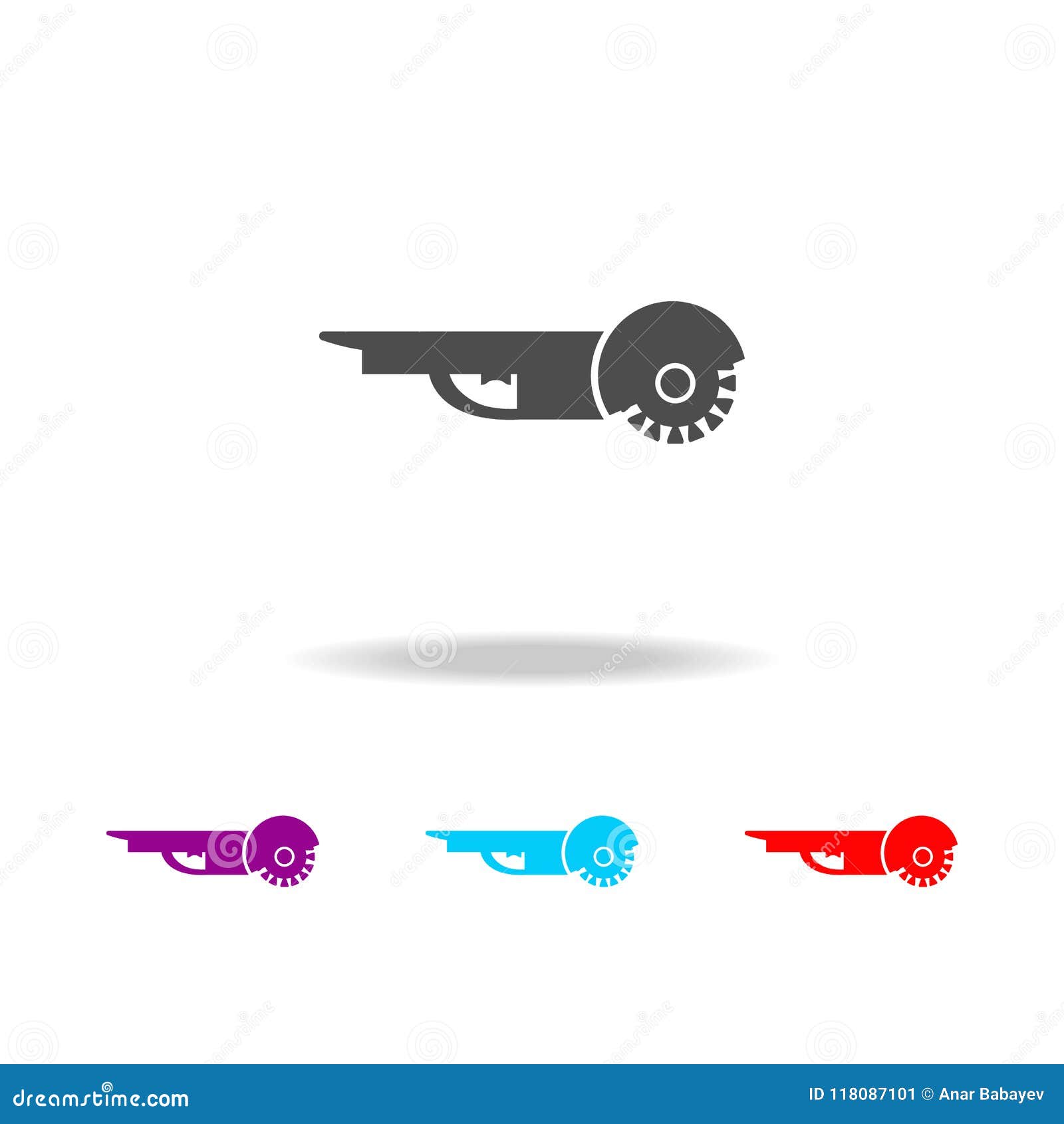 Angle Grinder Icon. Elements of Construction Materials in Multi Colored ...