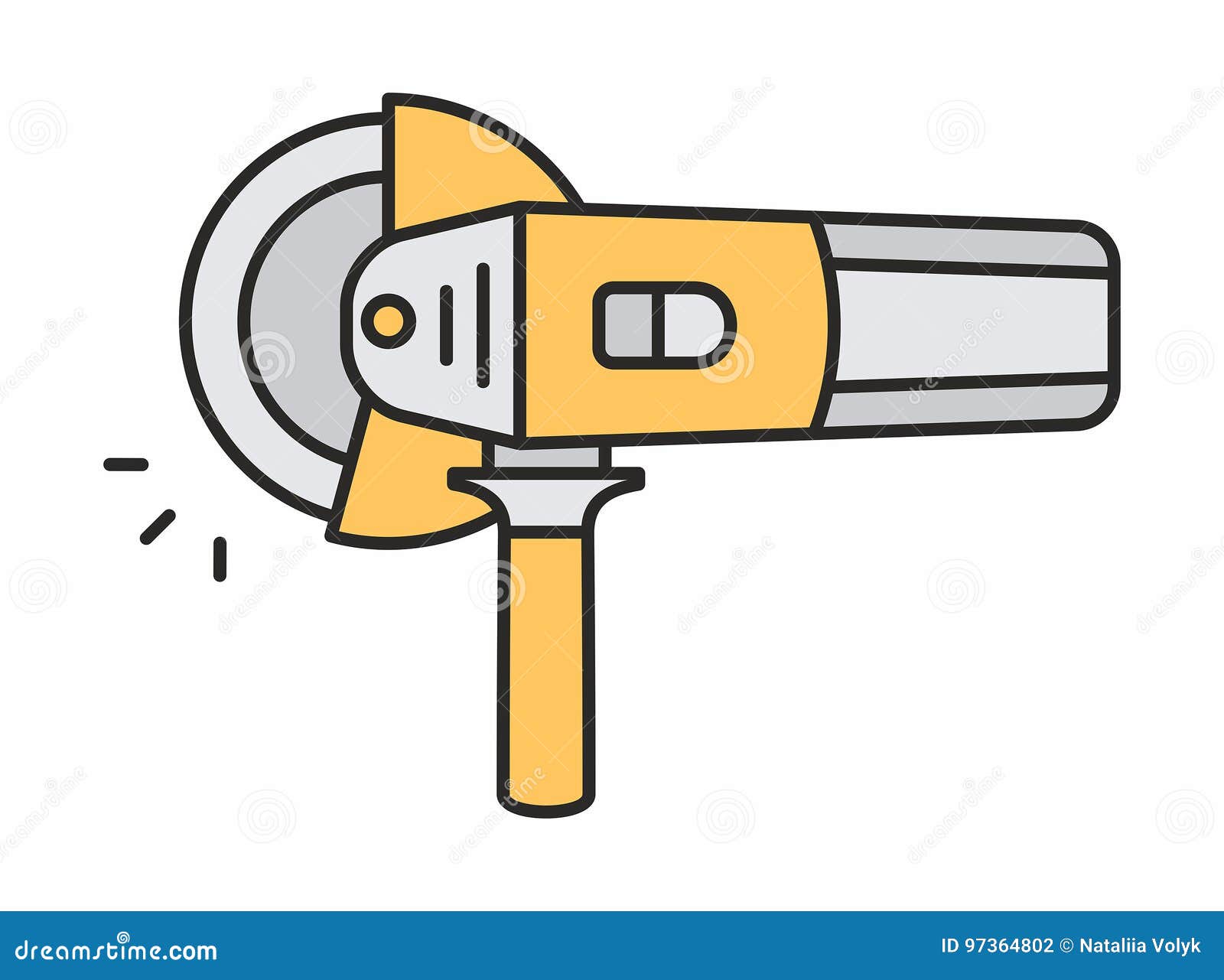 Angle grinder icon stock vector. Illustration of sander - 97364802