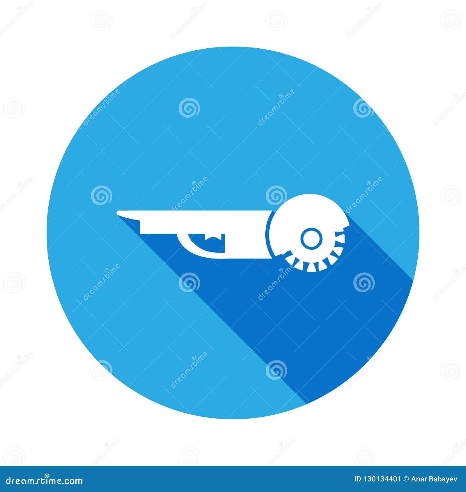 Angle Grinder Icon with Long Shadow. Elements of Constraction Icon with ...