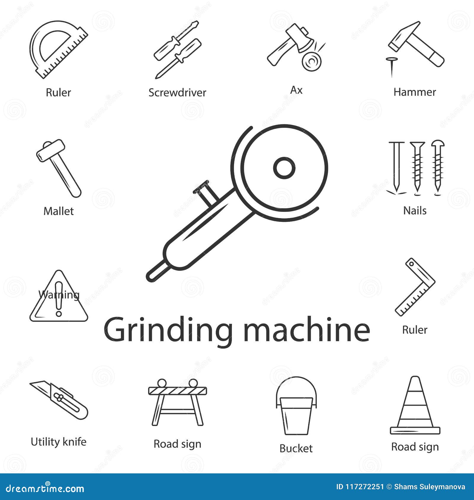 Angle Grinder Icon. Simple Element Illustration. Angle Grinder Symbol ...