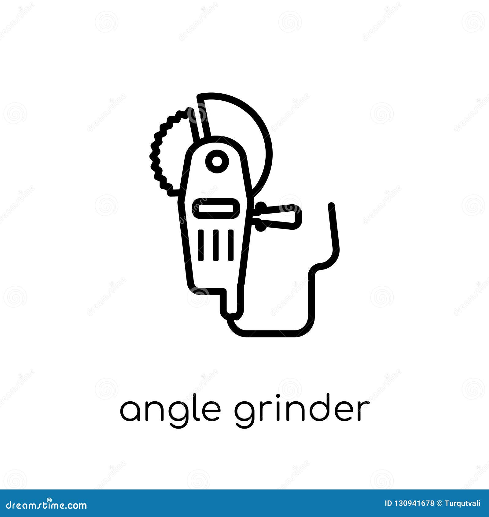 Angle Grinder Icon. Trendy Modern Flat Linear Vector Angle Grind Stock ...
