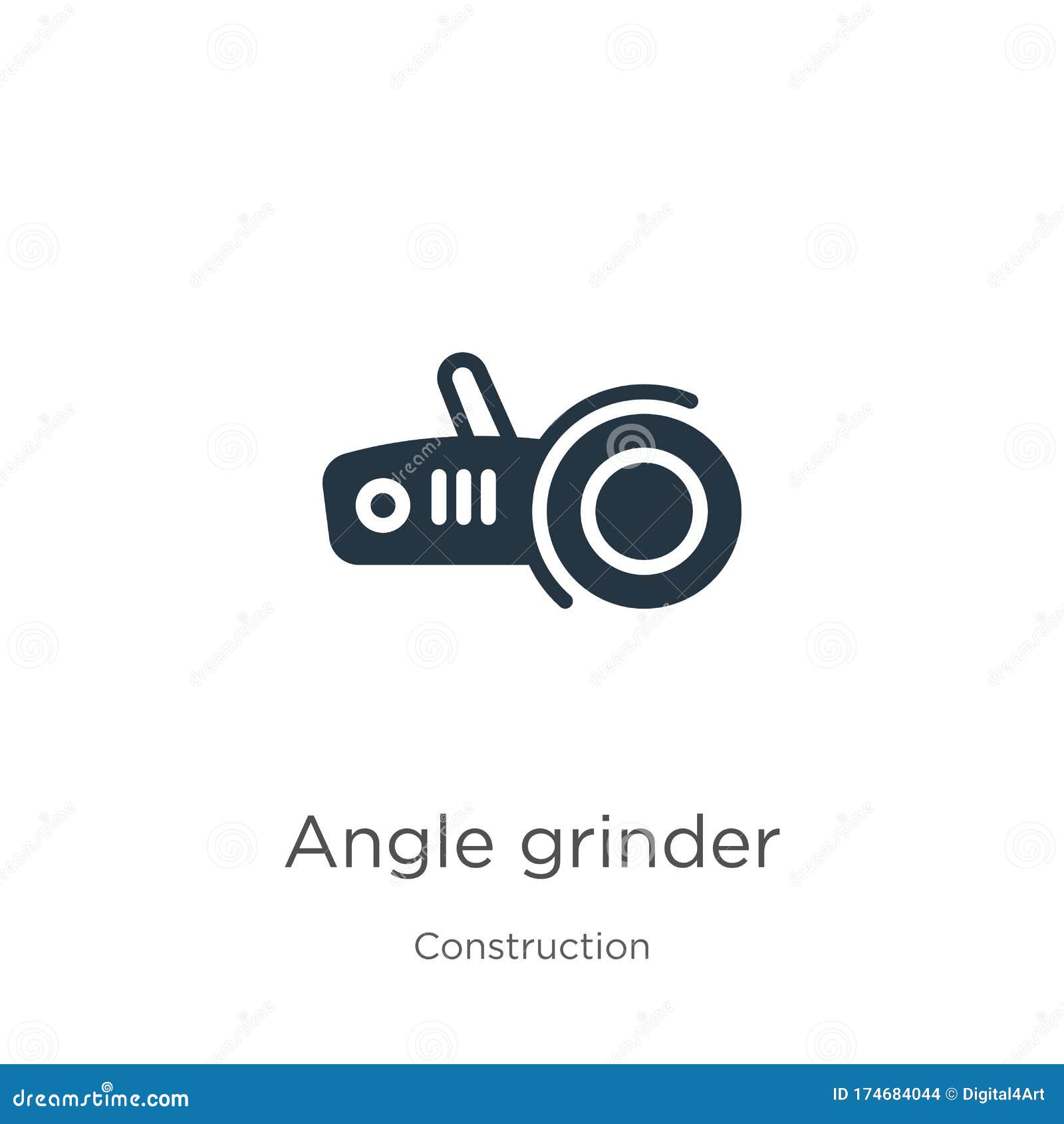 Angle Grinder Icon Vector. Trendy Flat Angle Grinder Icon from ...