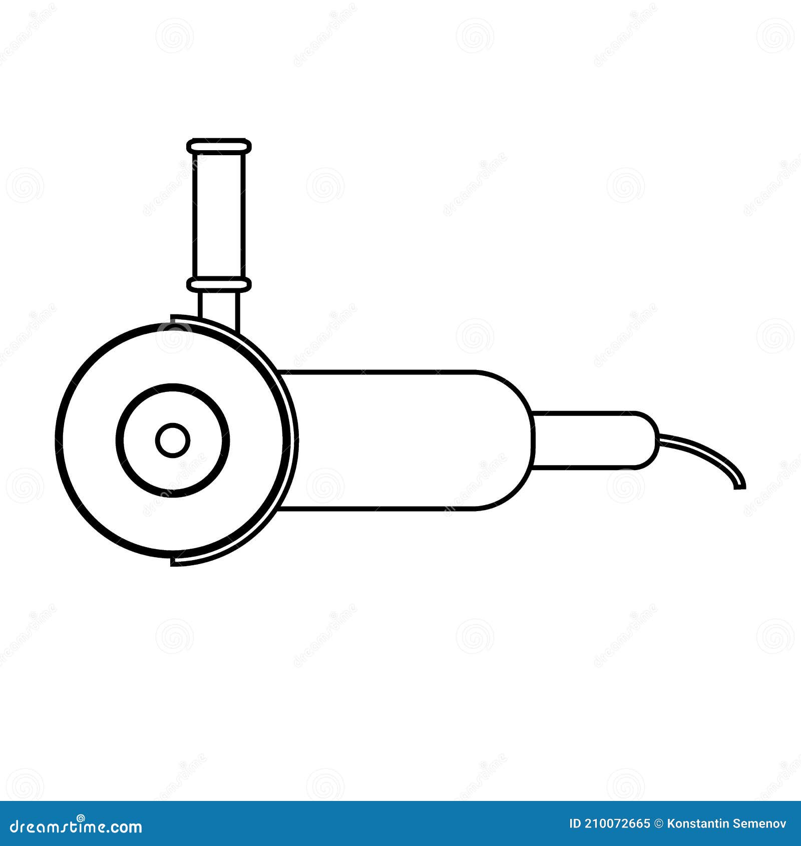 Angle Grinder Icon on White Stock Vector - Illustration of instrument ...