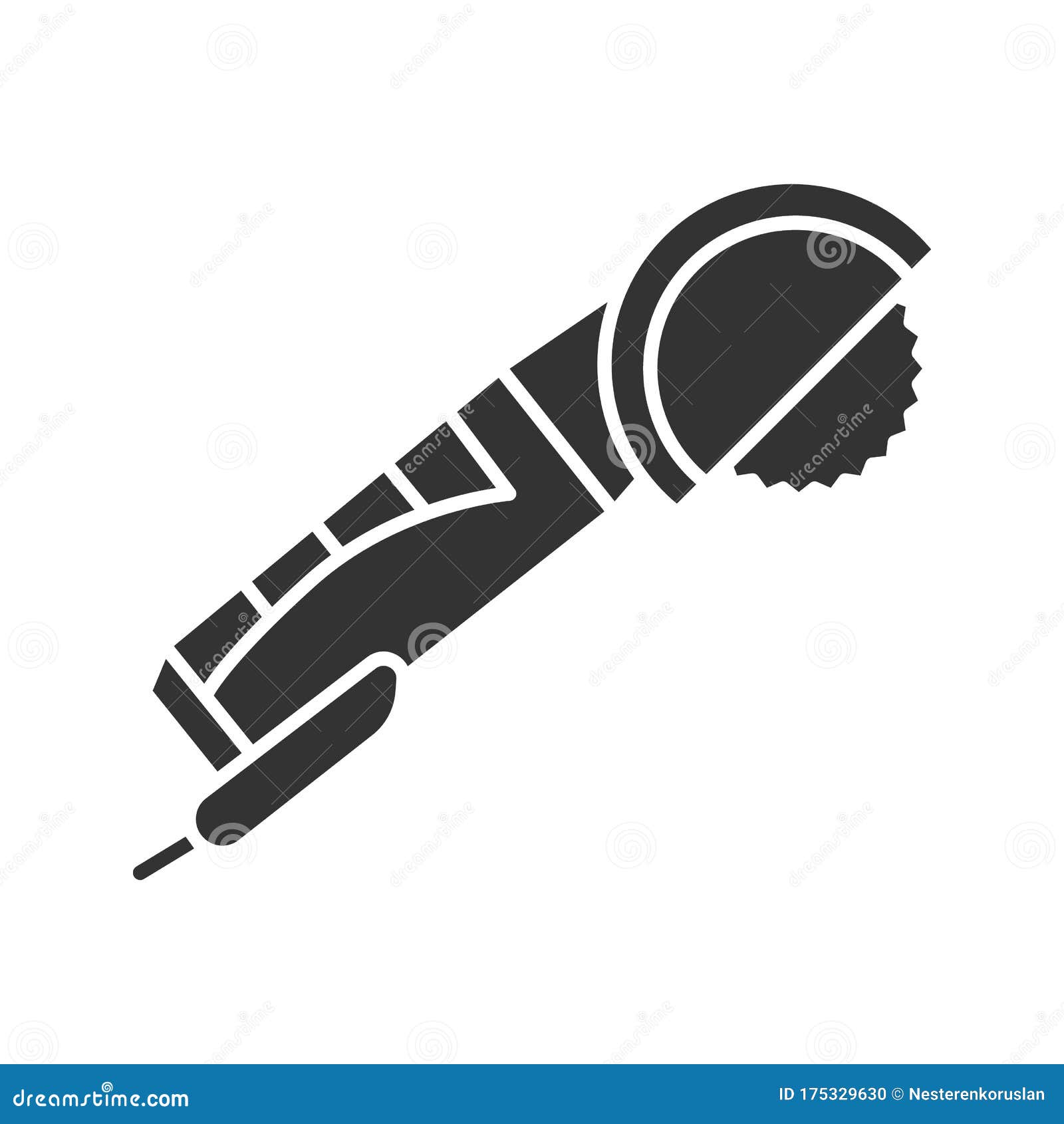 Angle Grinder Machine Glyph Icon Stock Illustration - Illustration of ...