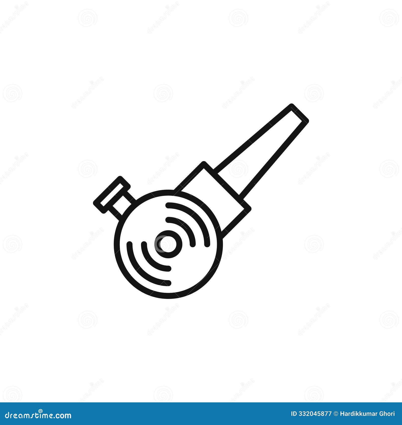 Angle Grinder Machine Icon Symbol on White Background Stock Vector ...