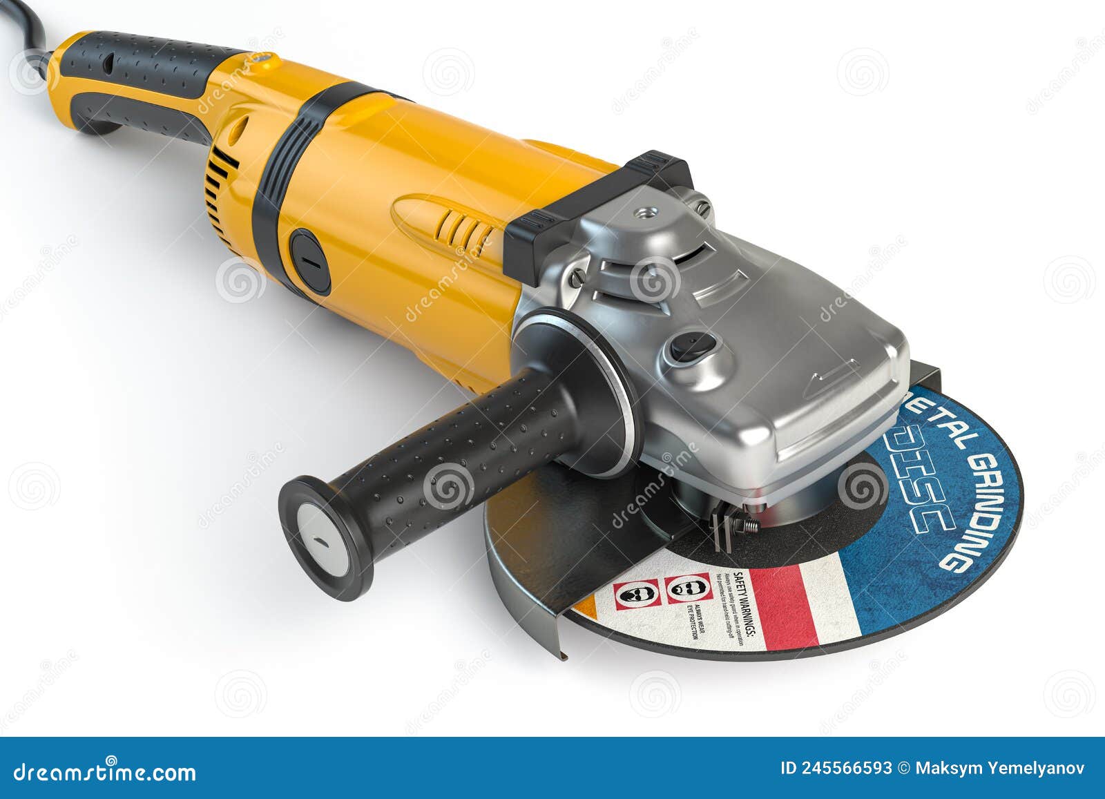 Angle Grinder Machine Isolated on White Background Stock Illustration ...