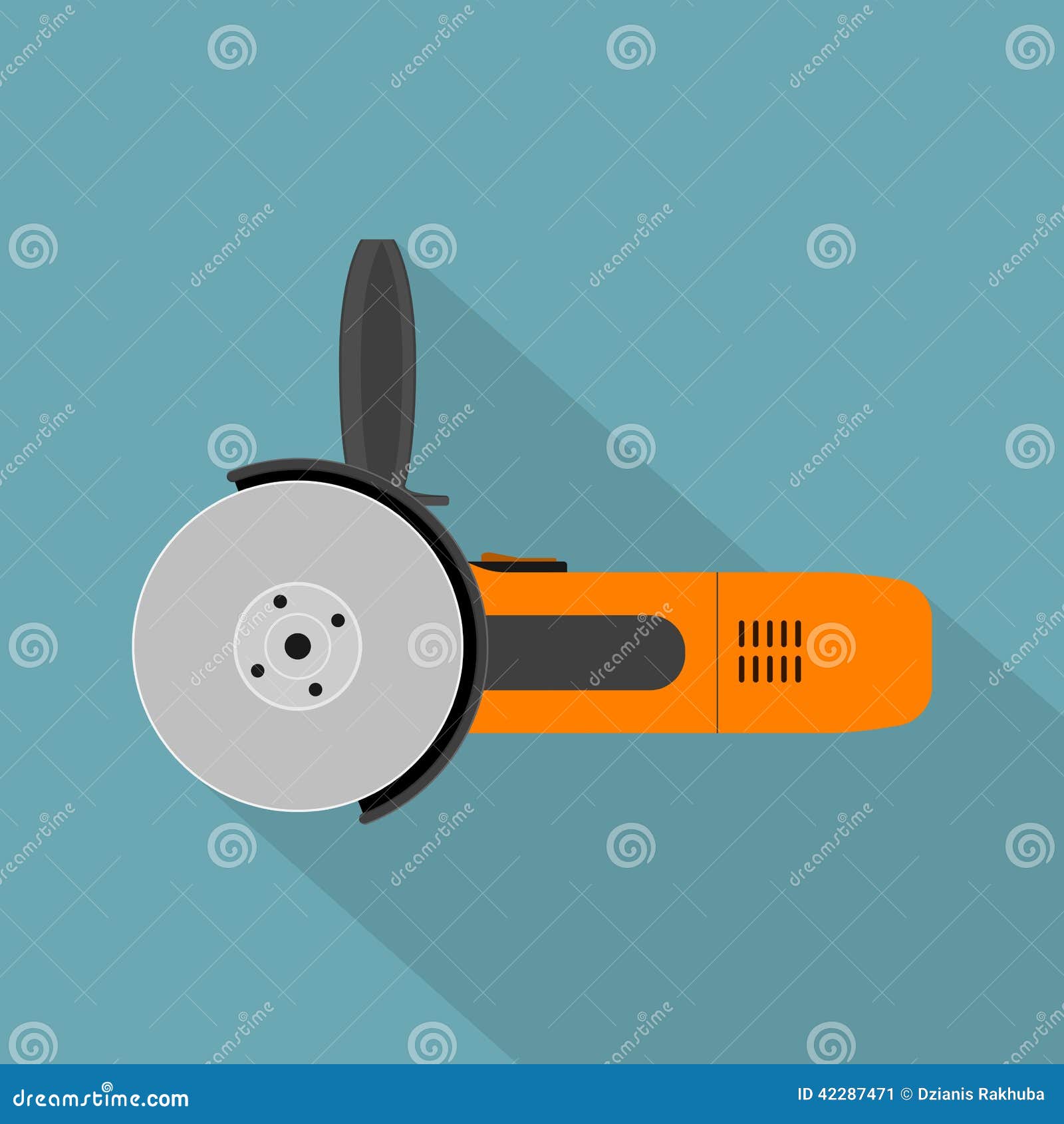 Angle grinder stock vector. Illustration of cutting, metal - 42287471
