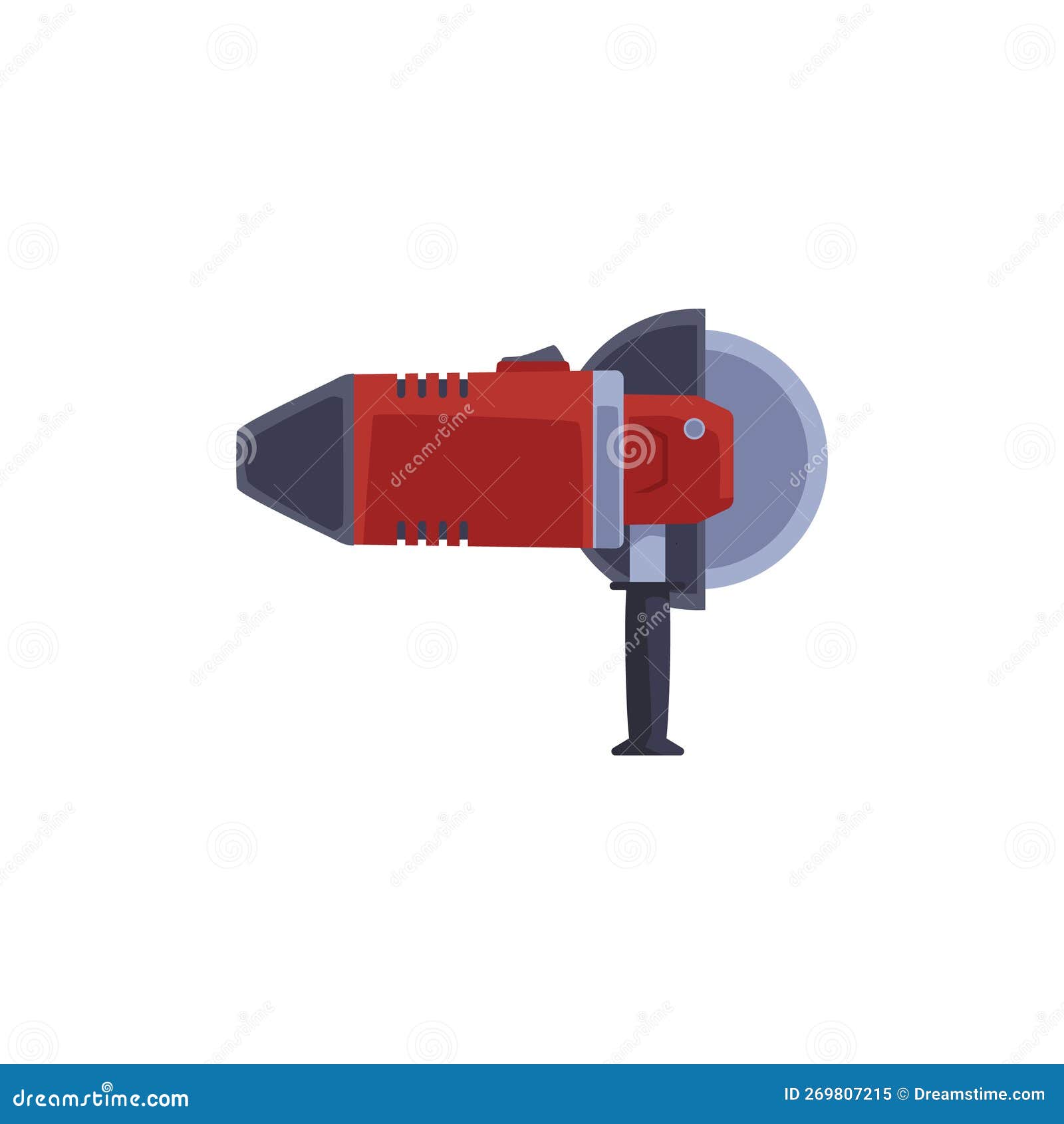 Angle Grinder Power Tool, Flat Vector Illustration Isolated on White ...