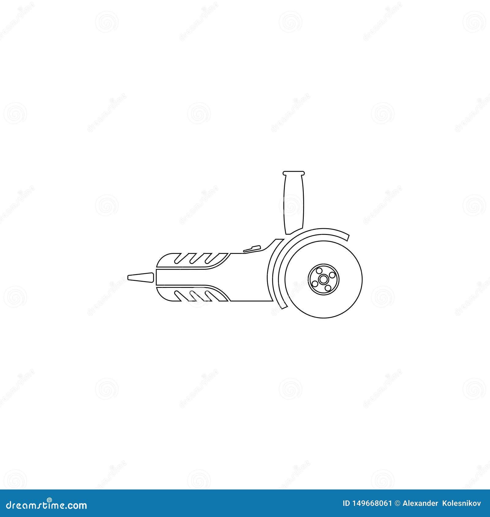 Angle Grinder. Flat Vector Icon Stock Vector - Illustration of electric ...