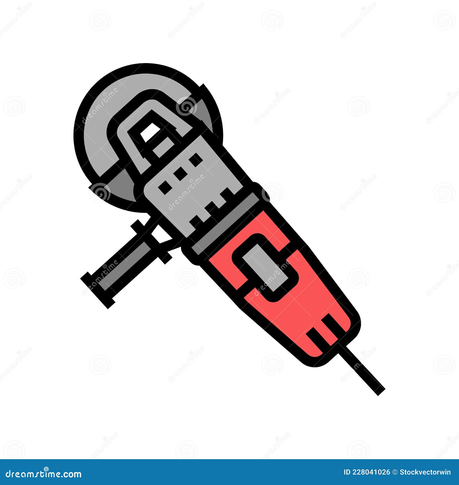Angle Grinder Tool Color Icon Vector Illustration Stock Illustration ...