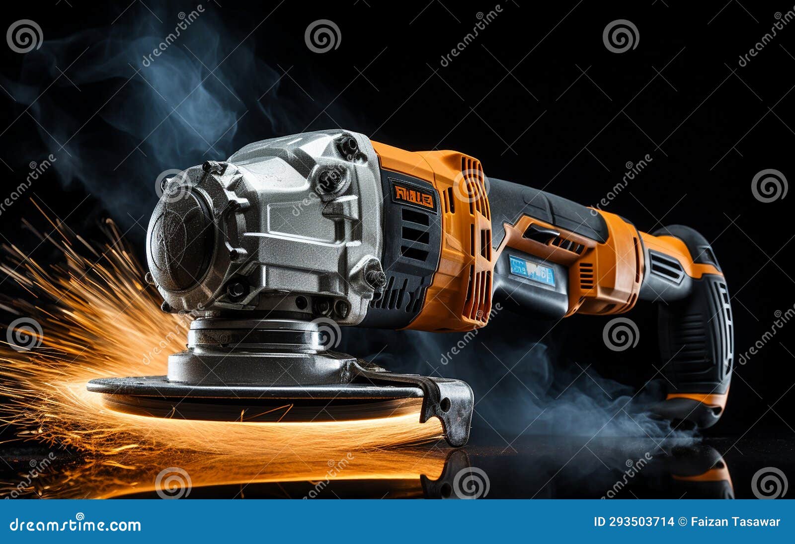 Angle Grinder on a White Backdrop -Generative Ai Stock Photo - Image of ...