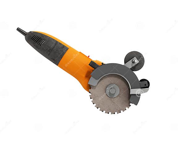 Angle Grinder on White Background 3d Render No Shadow Stock ...