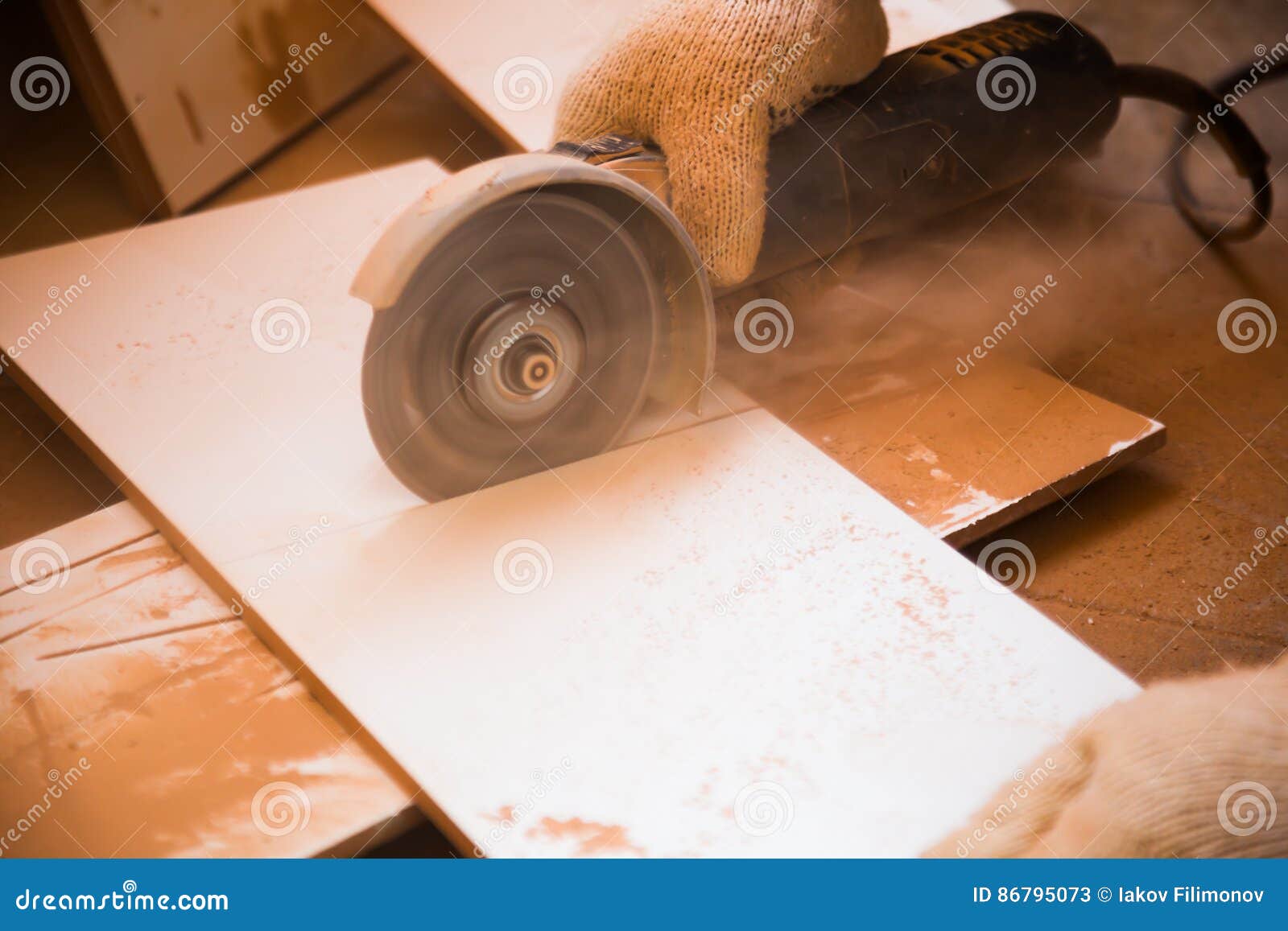 Angle grinder in work stock image. Image of power, grinding - 86795073