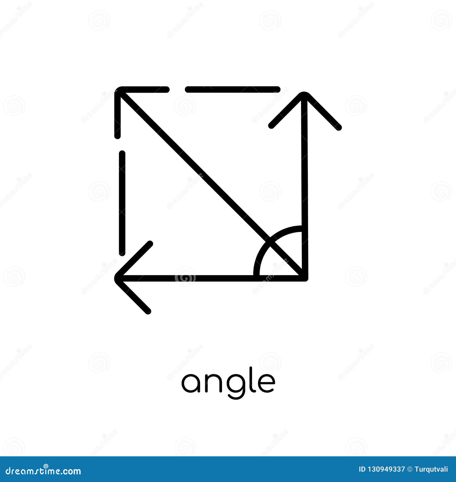 Angle Icon from Geometry Collection. Stock Vector - Illustration of ...
