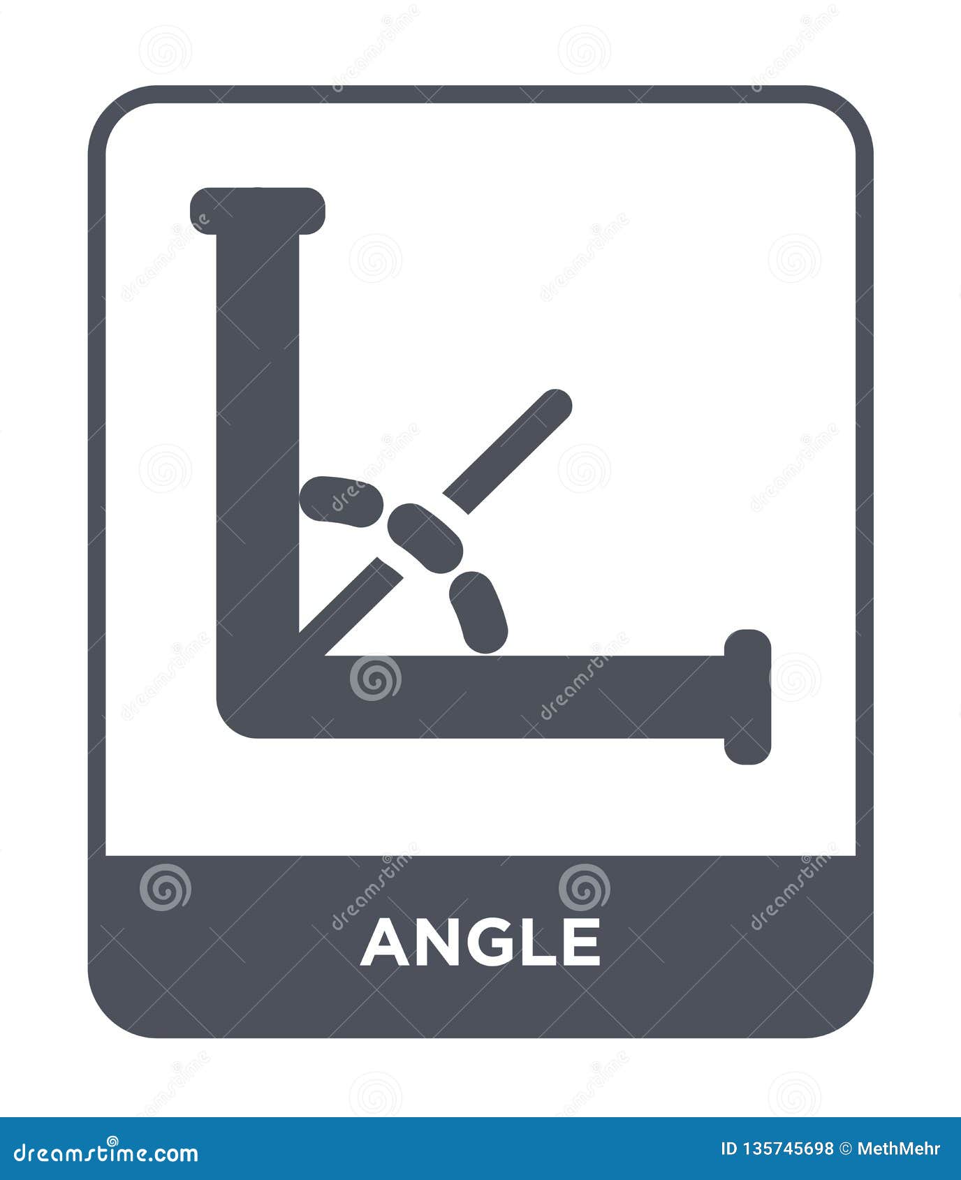 Angle Icon in Trendy Design Style. Angle Icon Isolated on White ...