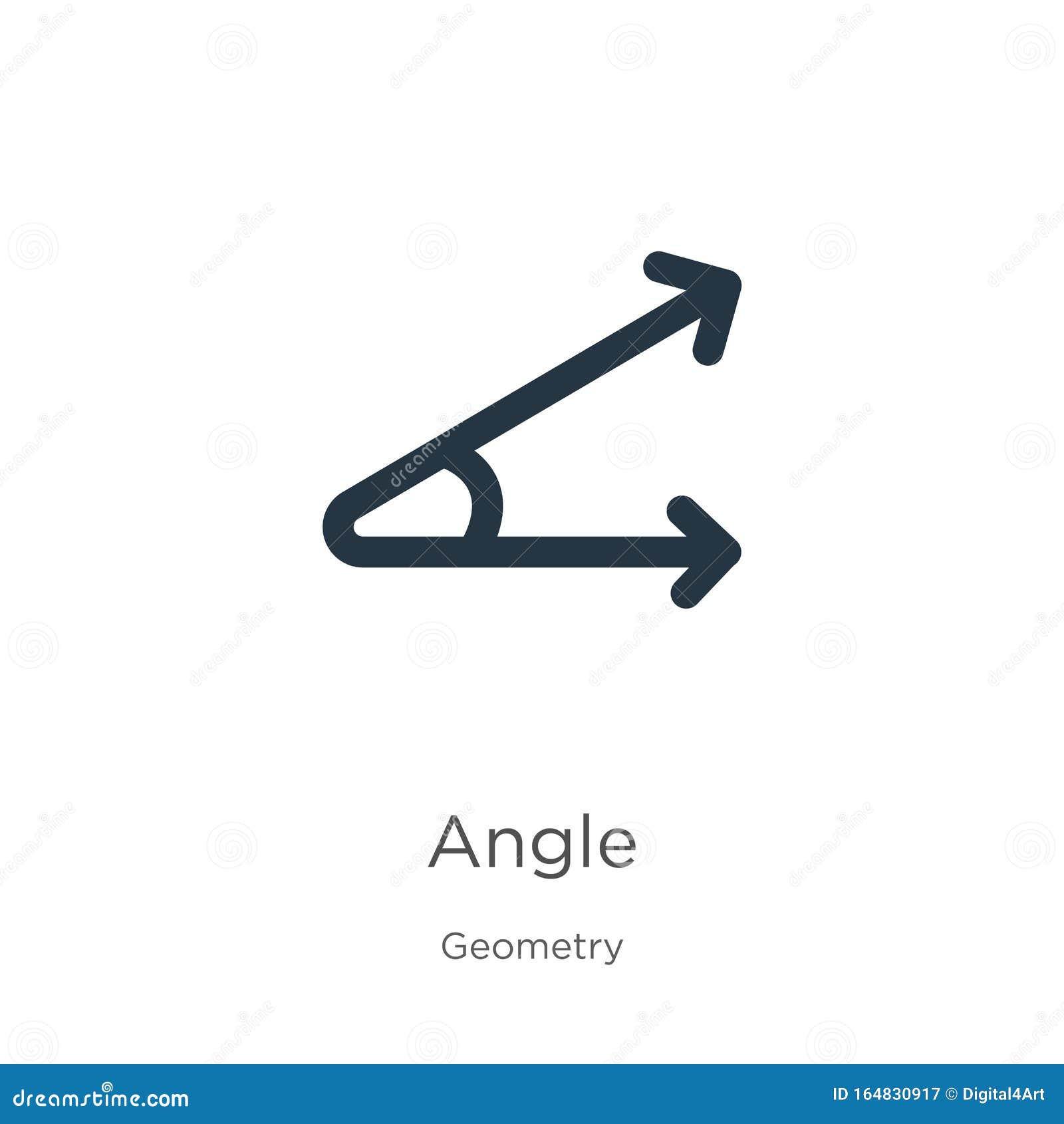 Angle Icon Vector. Trendy Flat Angle Icon from Geometry Collection ...