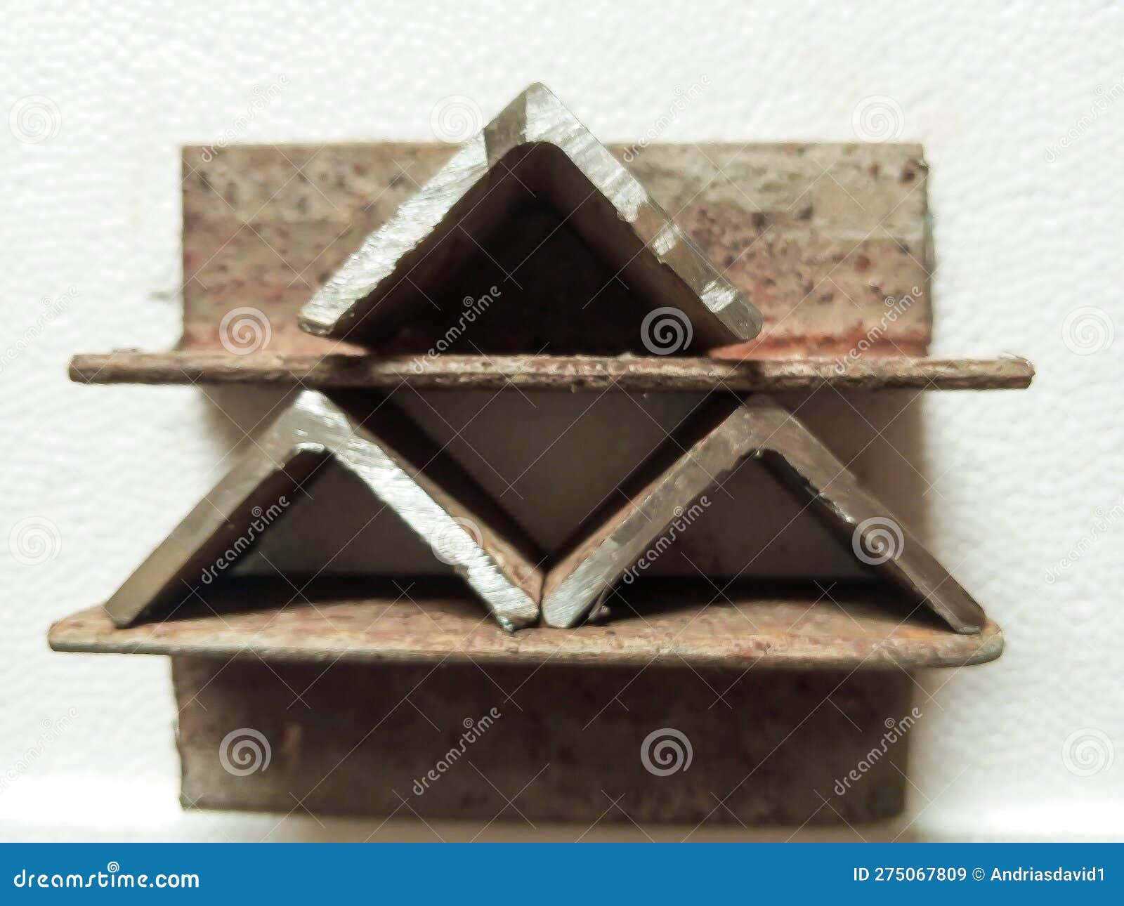 Angle Iron Arrangement Triangle Shape Industrial Back Screen Geometry ...